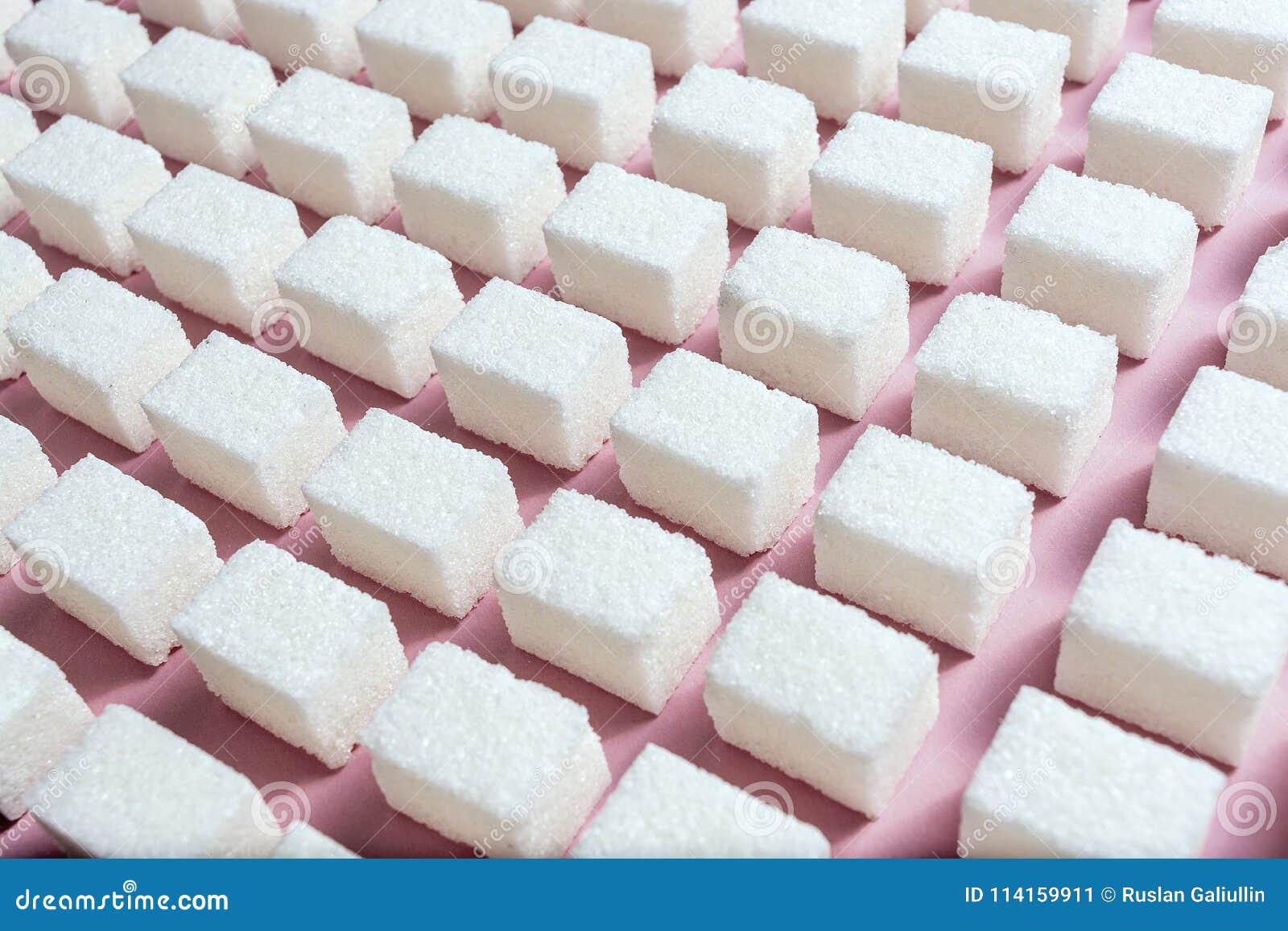 Geometric Pattern with Refined Sugar on a Pink Background Stock Image ...