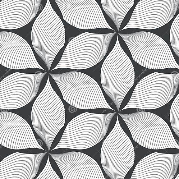 Geometric Pattern Repeating Stripe Linear Curve Or Wave Background Stock Vector Illustration