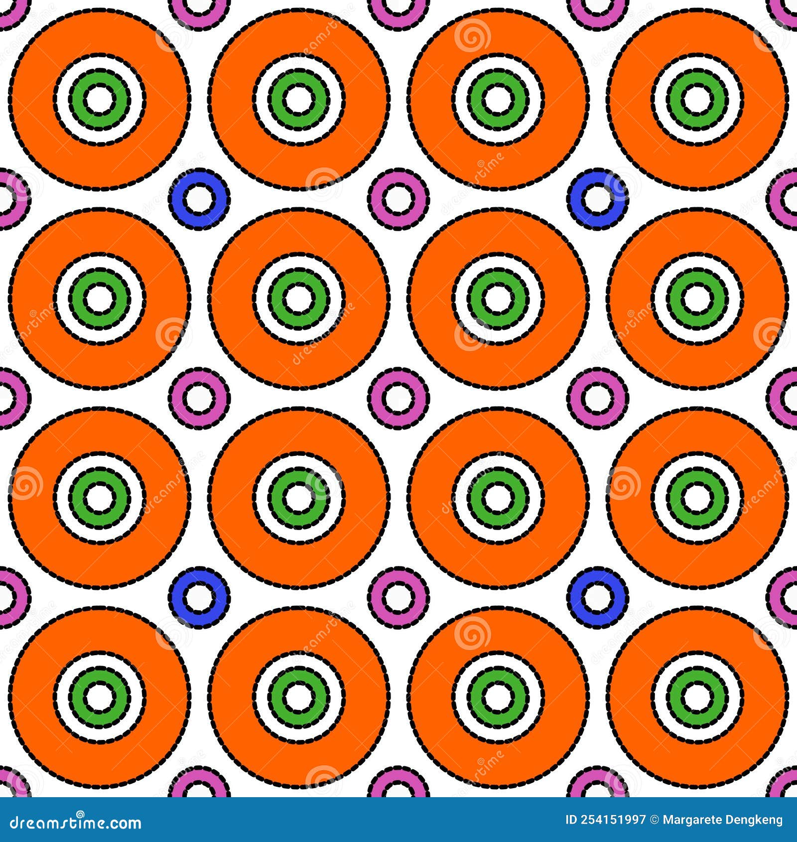 Geometric Pattern with Rings and Circles on White Background. Stock ...