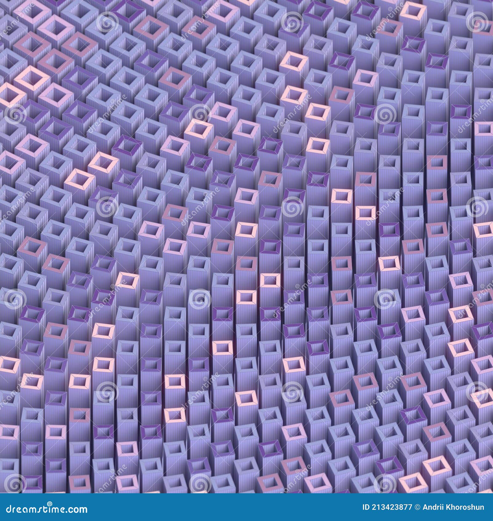 Geometric Pattern of Rotated Boxes with Striped Texture on the Sides ...