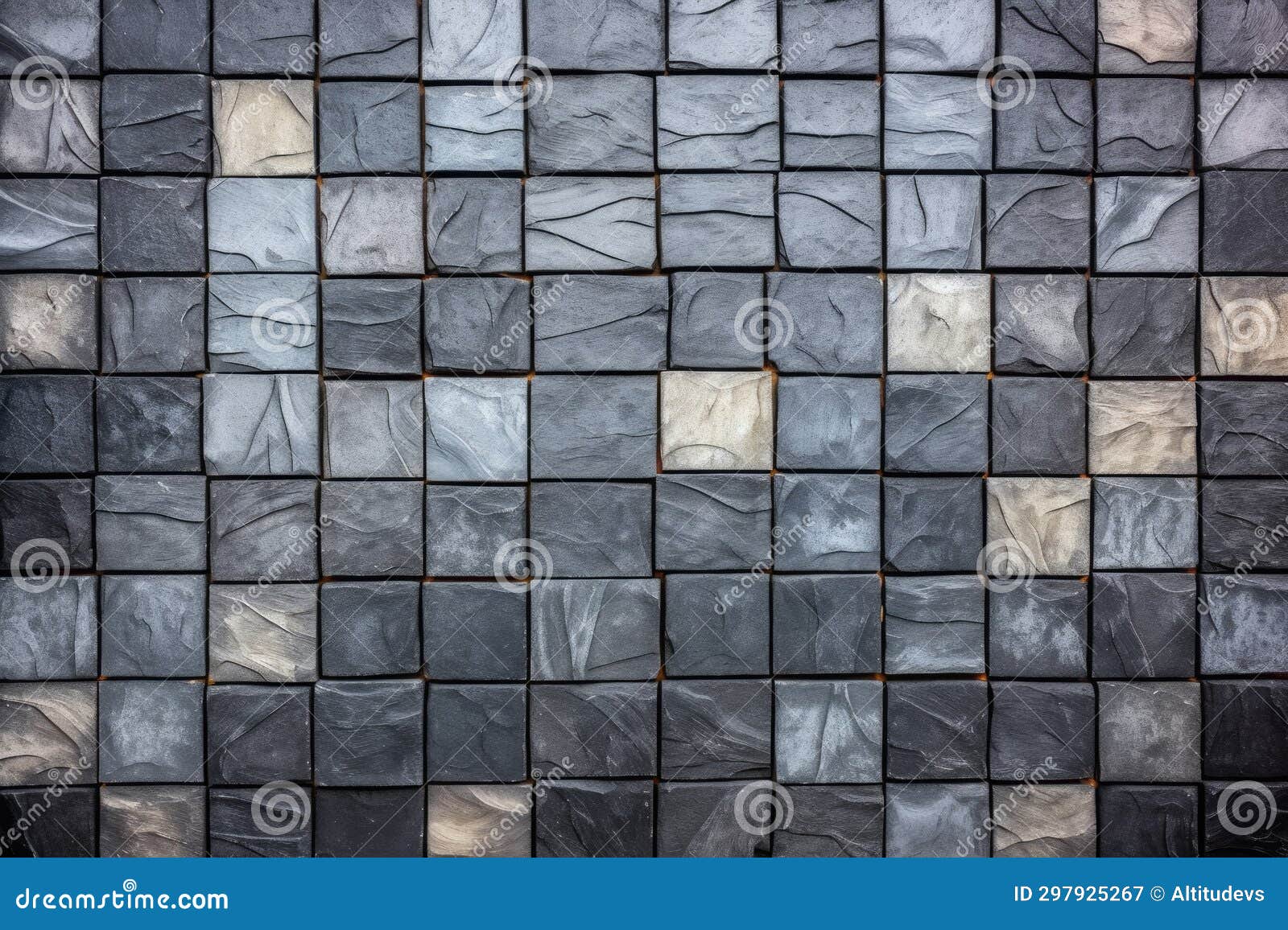 Geometric Pattern of Square Slate Tiles Stock Image - Image of wall ...