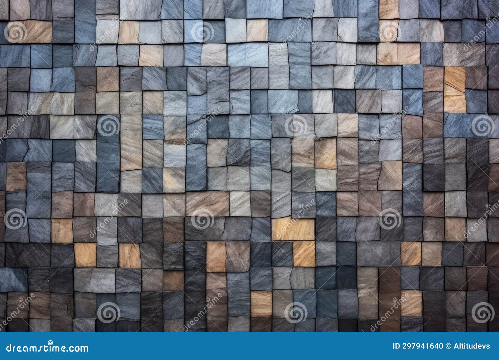 Geometric Pattern of Square Slate Tiles Stock Photo - Image of grey ...