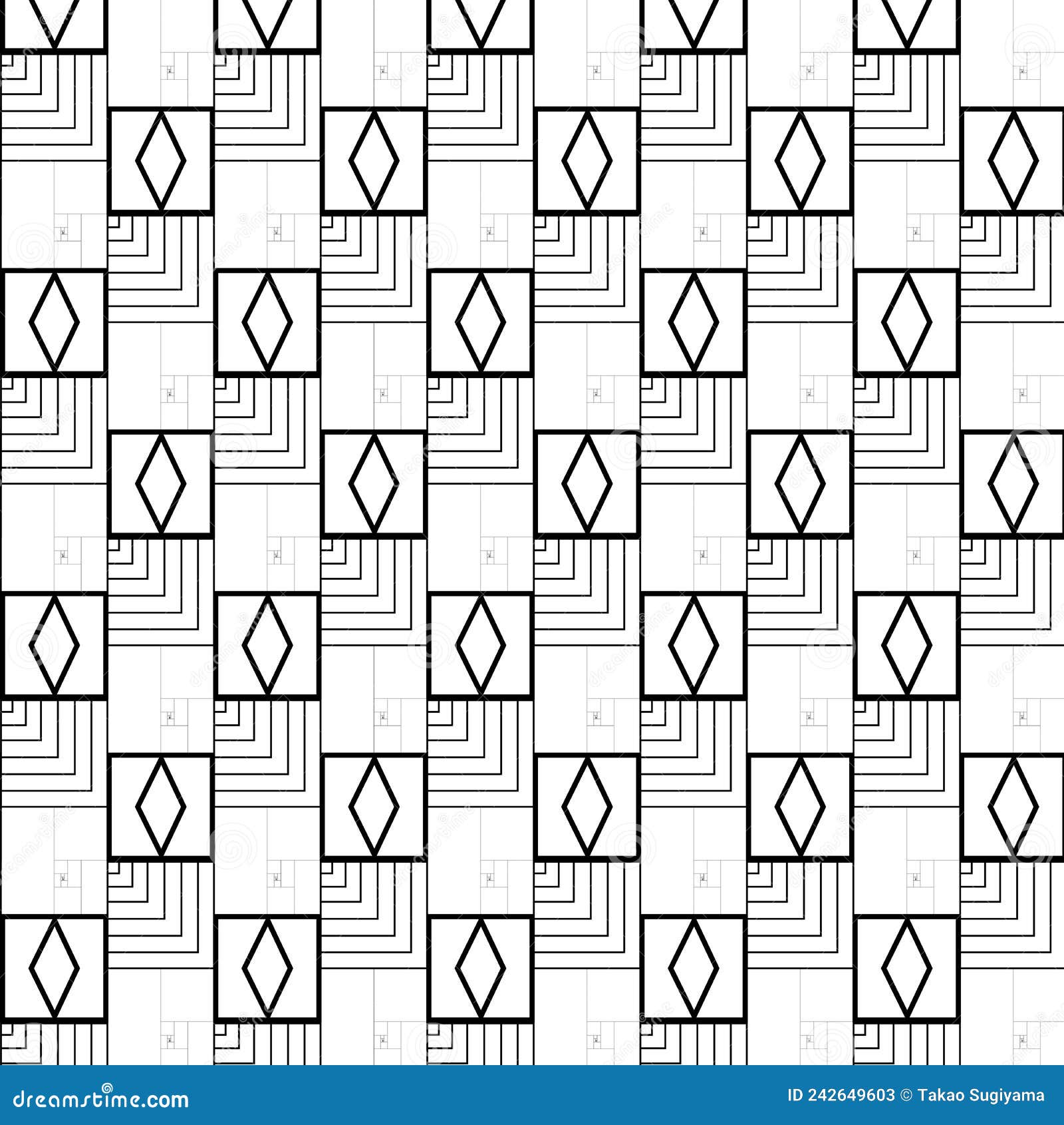 Geometric Pattern of only Squares Number Pattern Stock Vector ...