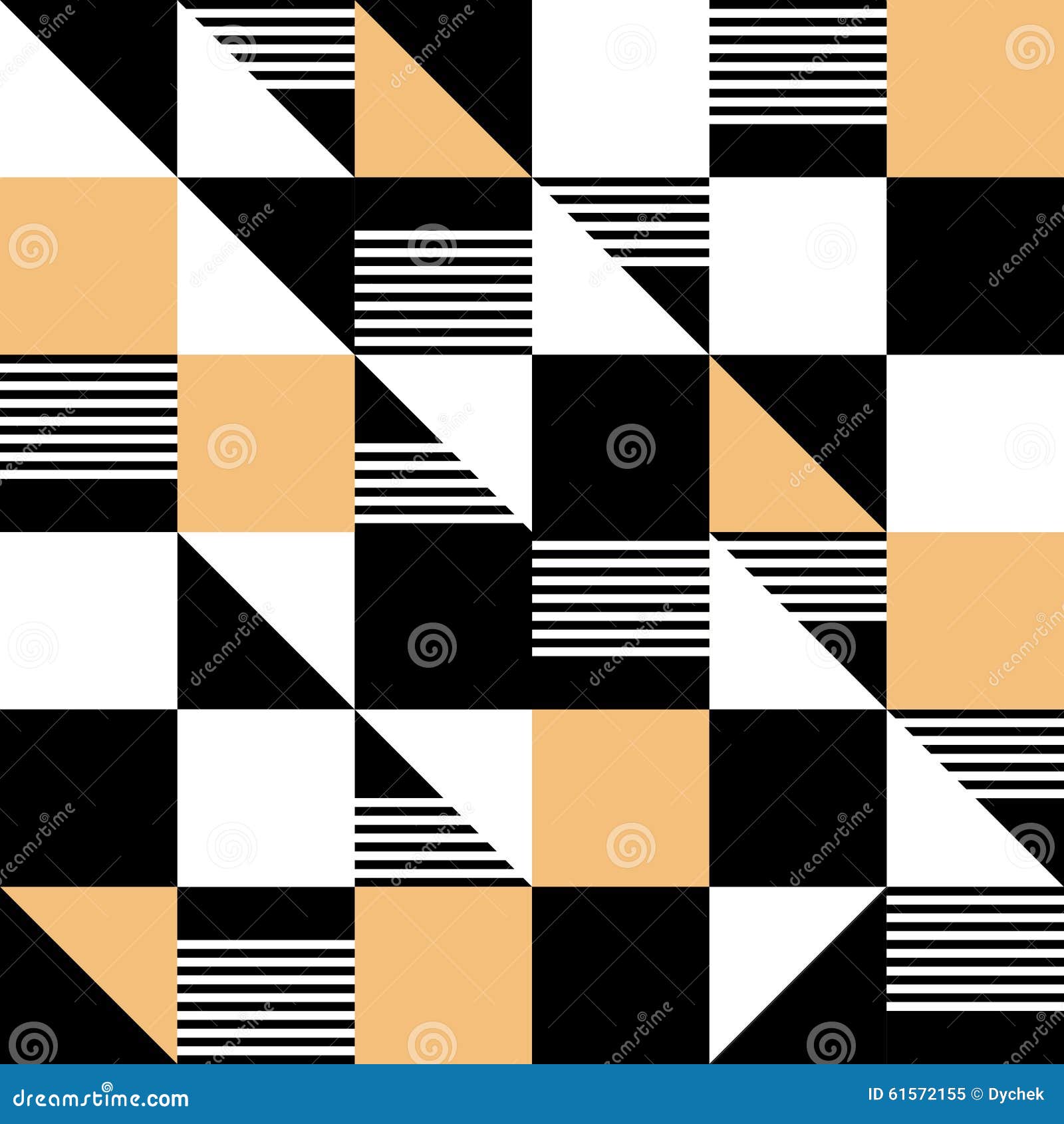 Geometric Pattern of Squares and Triangles. Stock Vector - Illustration ...