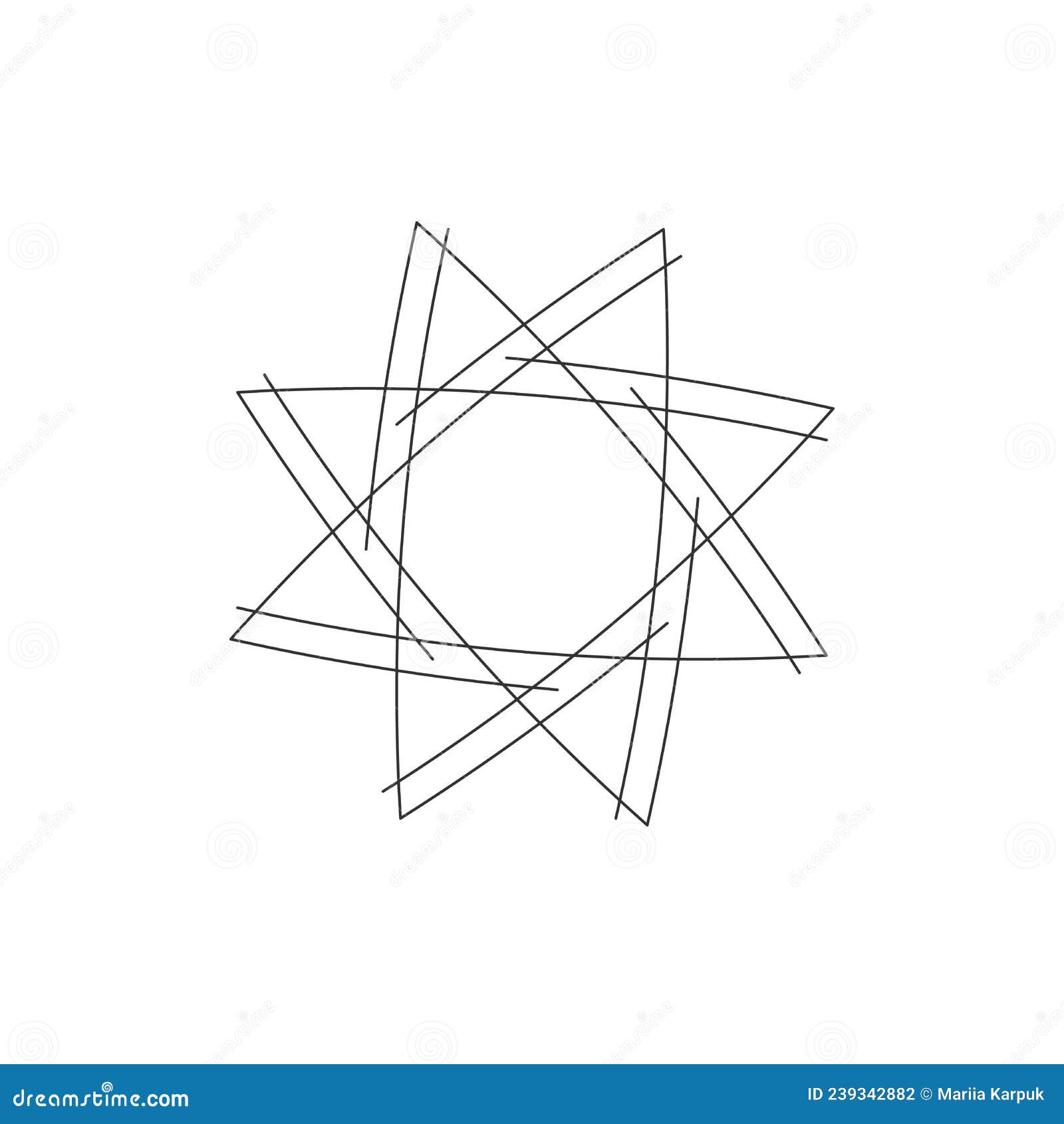Geometric Pattern Star Shape Line Modern Logo Design Stock Vector ...