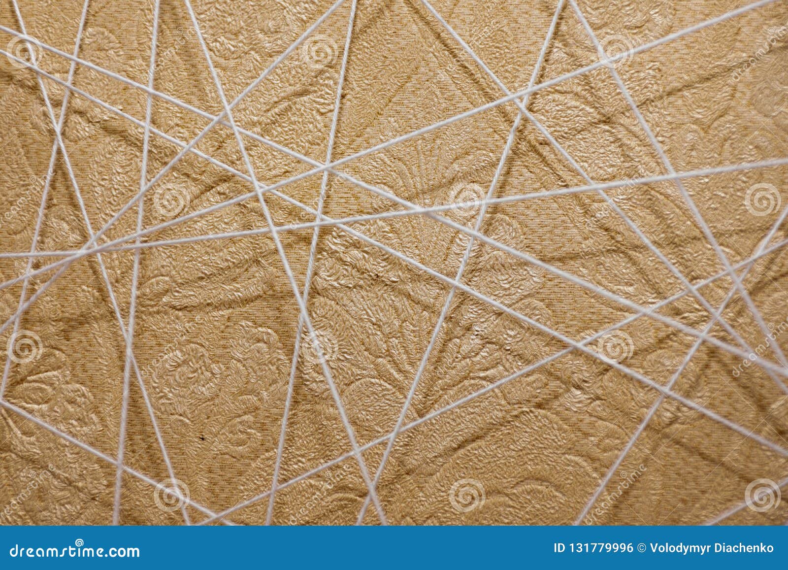 Geometric Pattern of Stretched Threads Stock Photo - Image of leaf ...