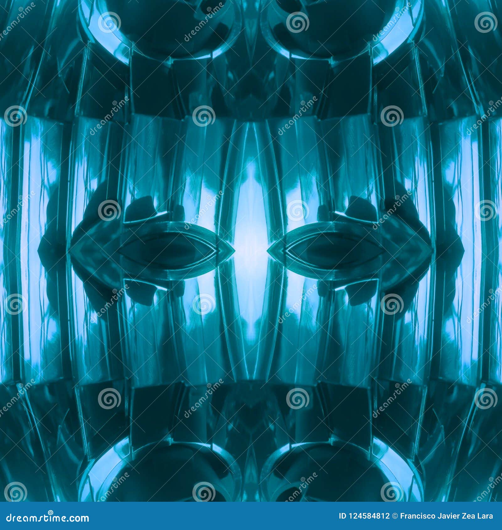 Abstract Figures with Light Headlights in Light Blue Color, Background ...
