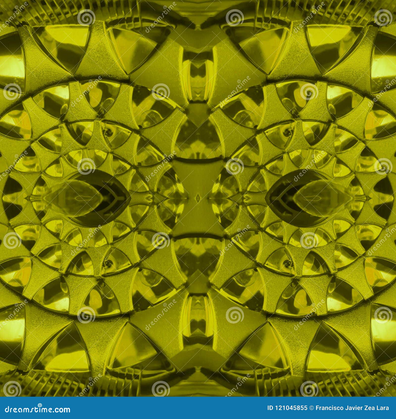 Abstract Figures with Light Headlights in Yellow Color, Background and ...