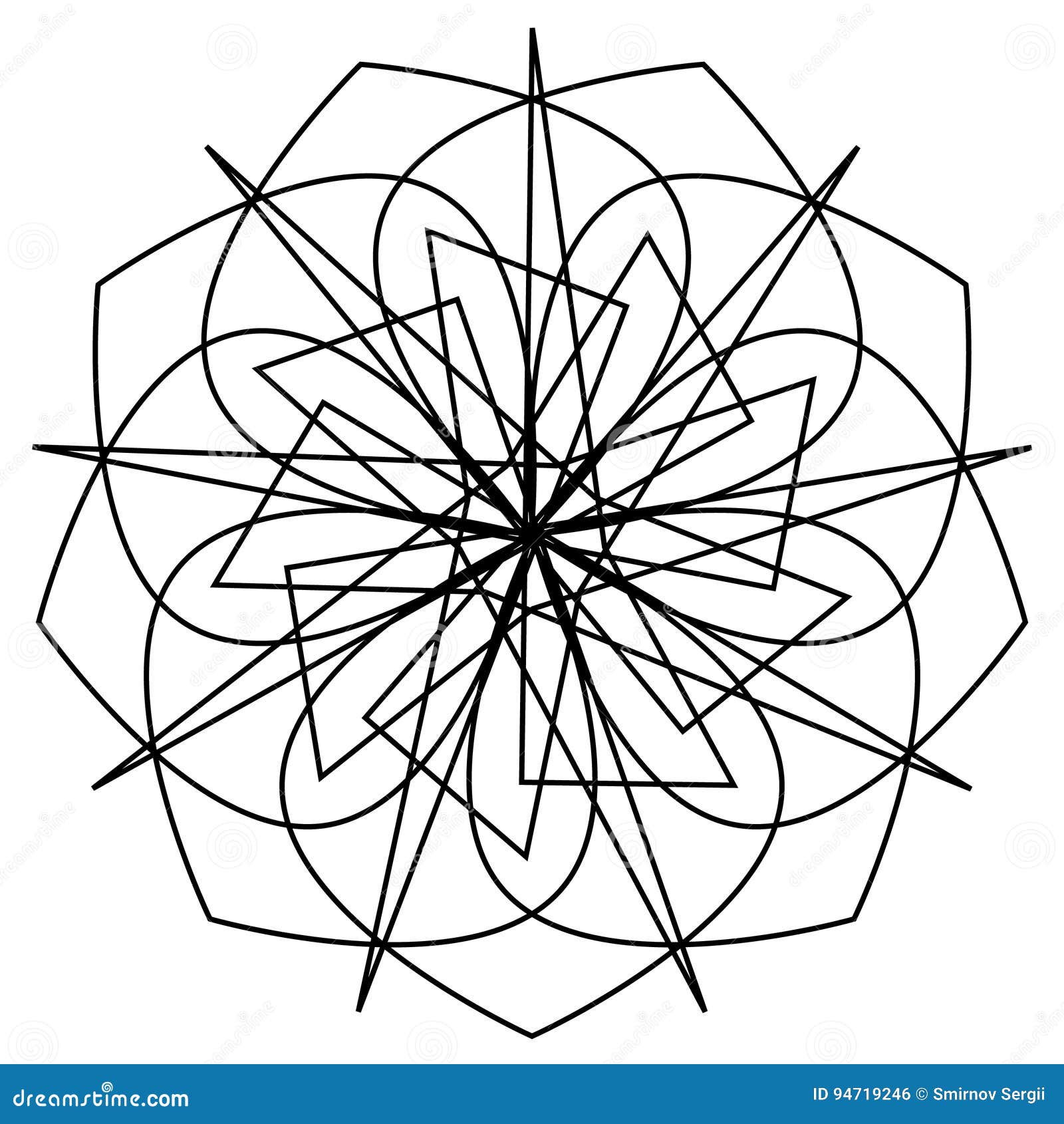 Geometric pattern symmetry stock illustration. Illustration of design ...