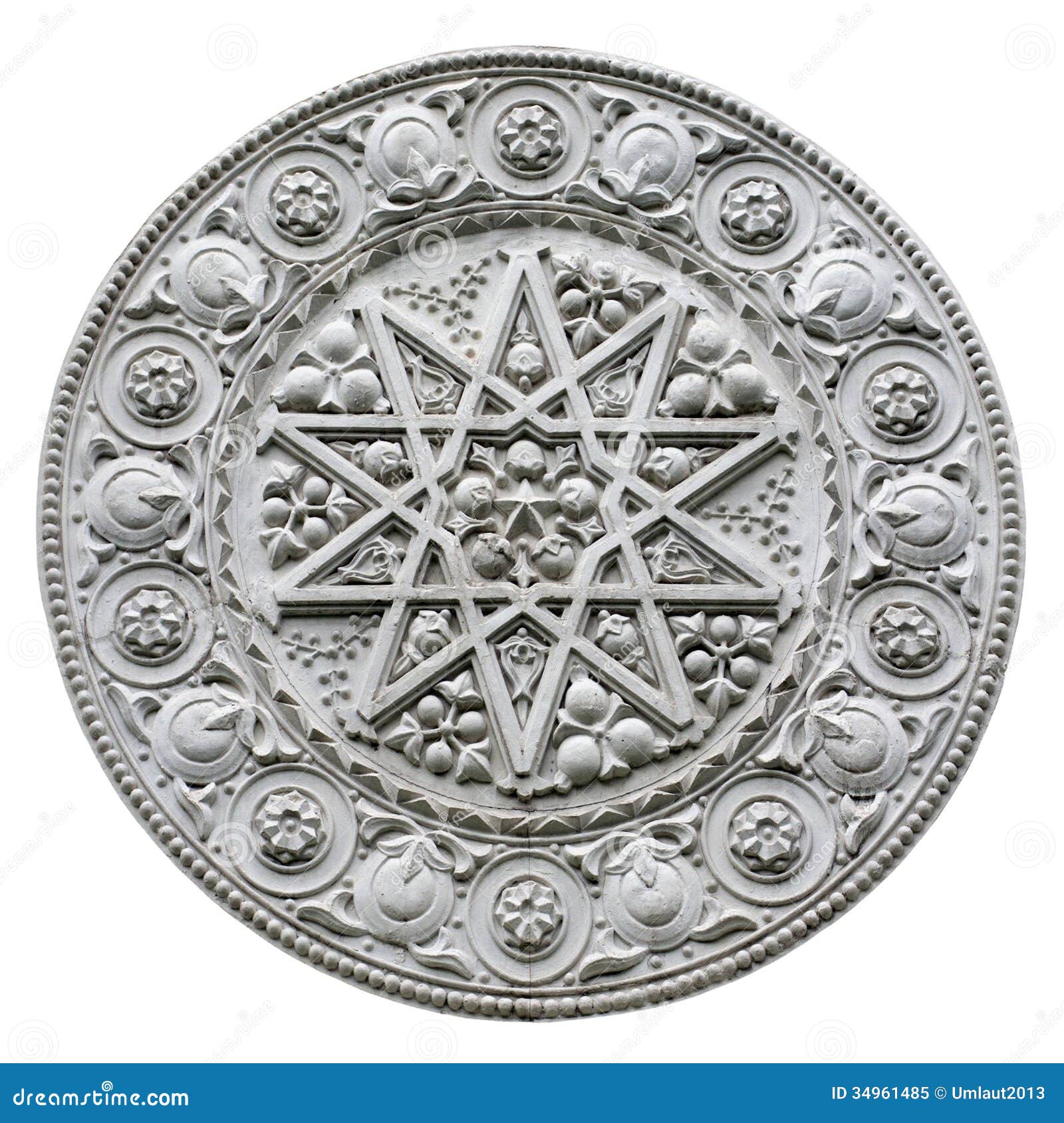 Geometric Pattern with Ten-pointed Star Stock Image - Image of star ...