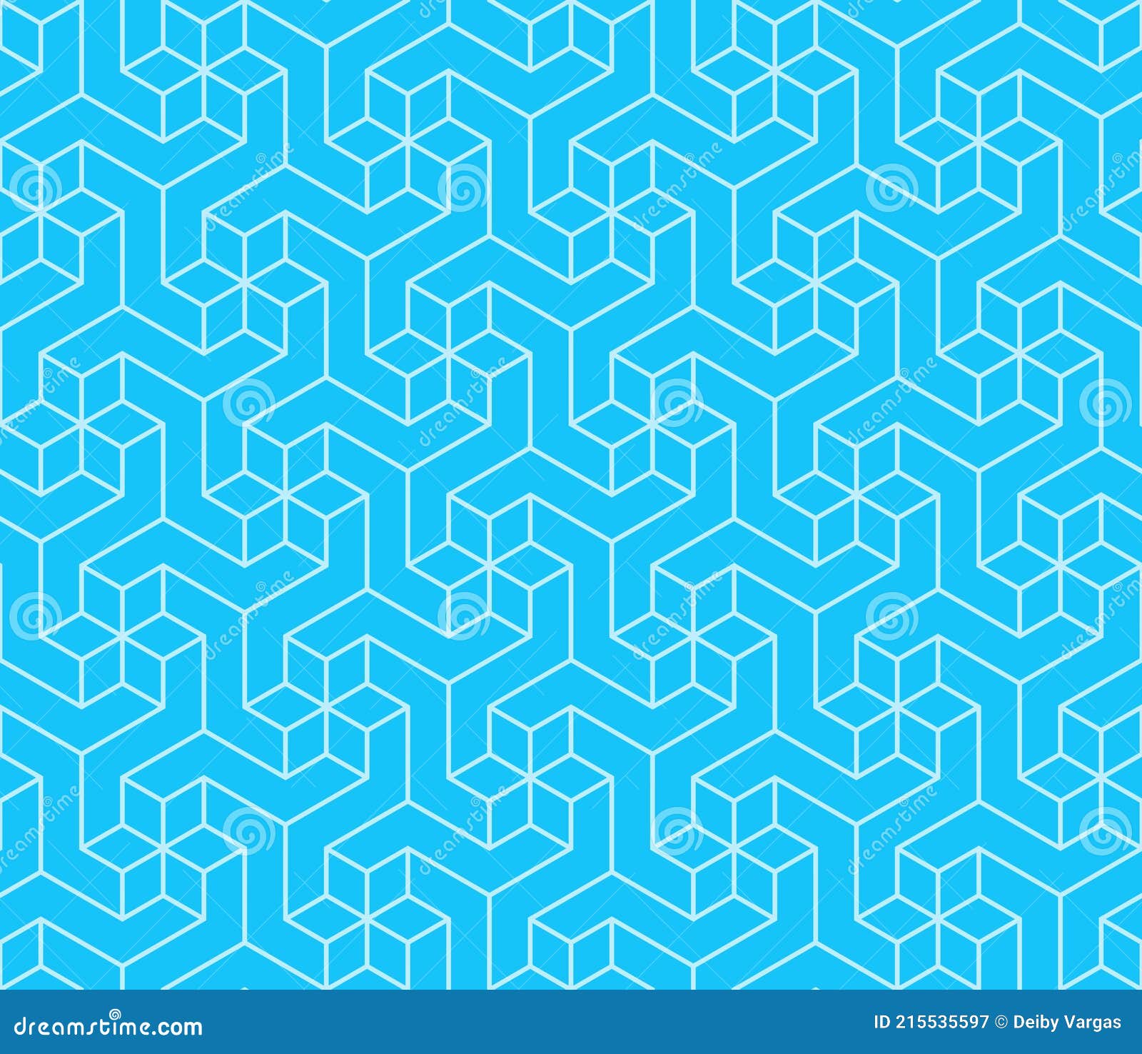 Geometric Pattern with Three-dimensional Shape Stock Vector ...