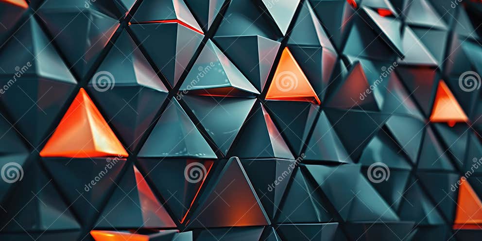 Geometric Pattern with Triangular Shapes Creating a Textured Surface ...