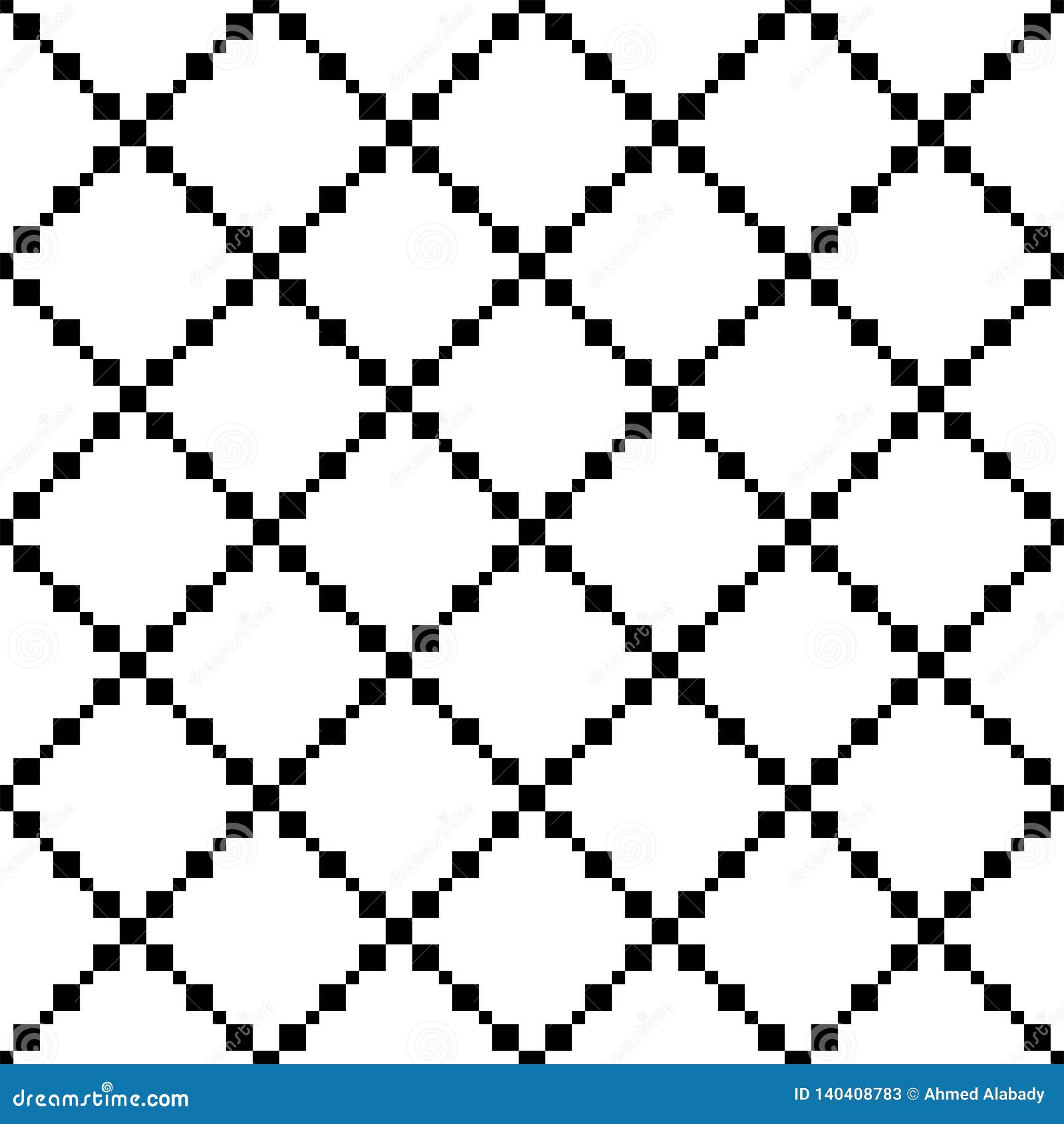 Seamless Black and White Pixel Abstract Pattern. Stock Vector ...