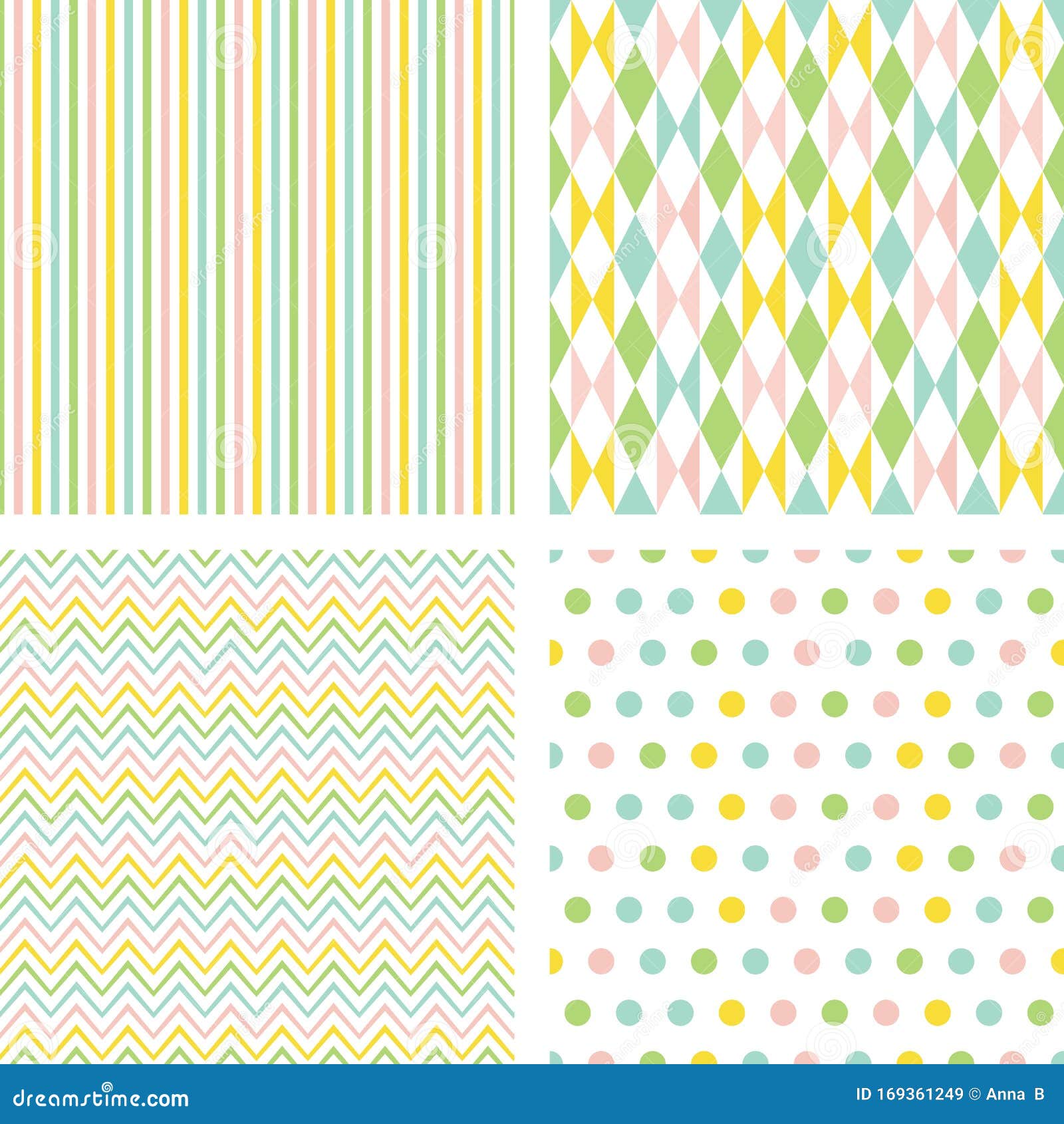 Geometric Pattern Vector Set. Collection of Abstract Seamless Repeat ...