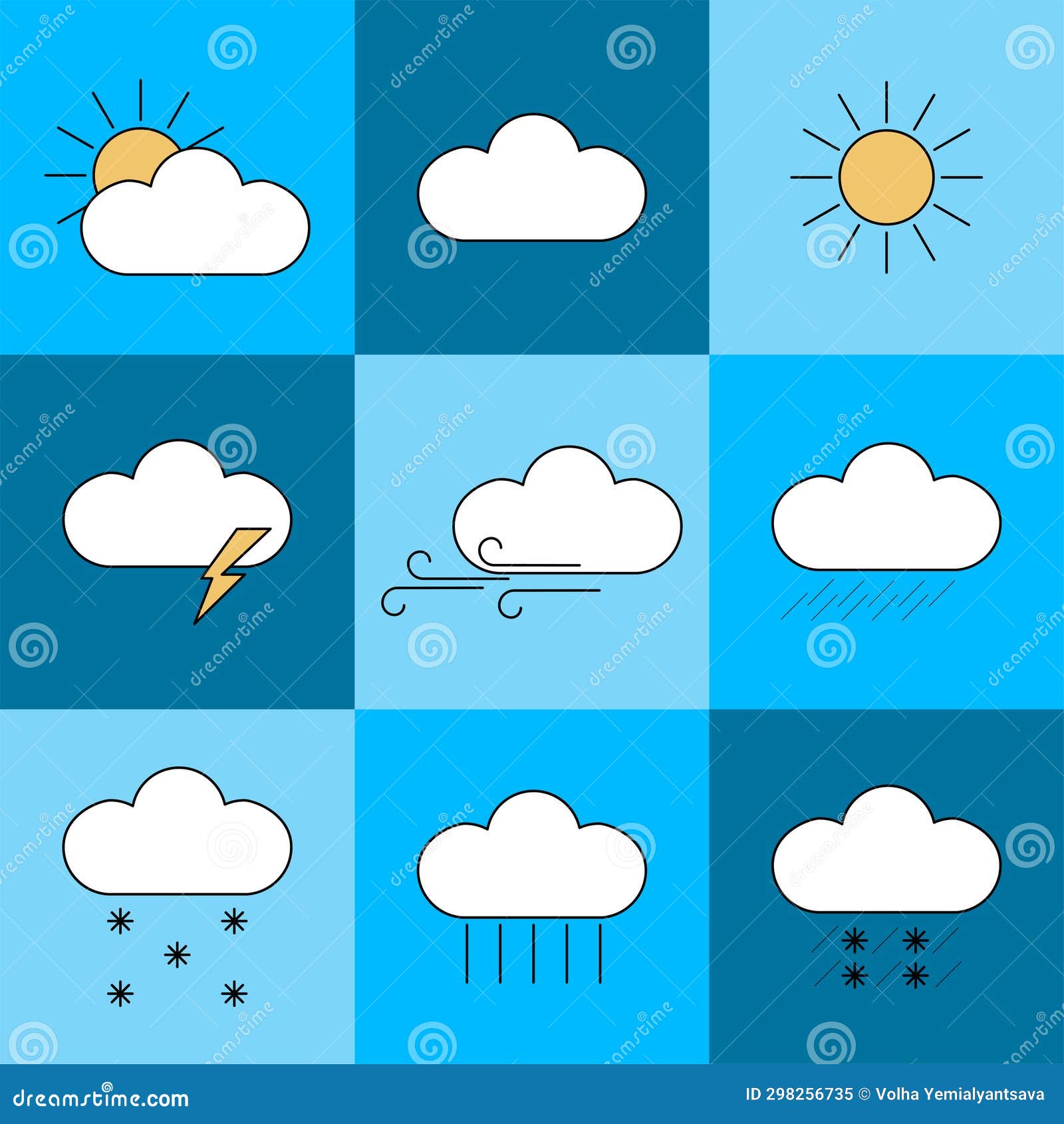Geometric Pattern of the Weather Forecast. Posters, Packaging, Wrapping ...