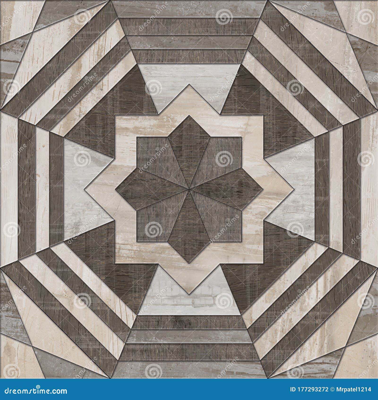Geometric Pattern Wooden Decor Floor and Wall Tile Stock Photo - Image ...
