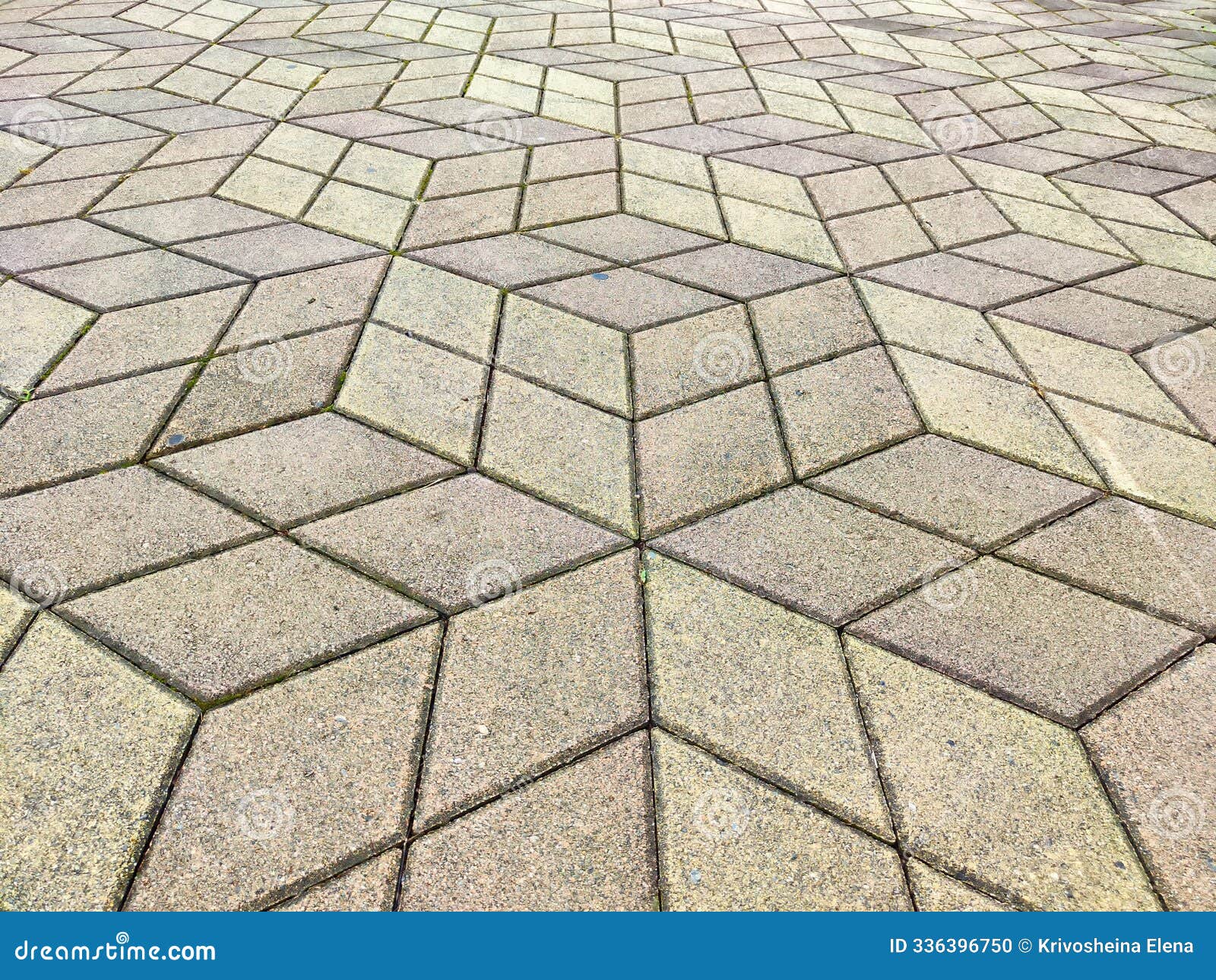 Geometric Patterned Pavers Arranged in a Decorative Layout on a Pathway ...