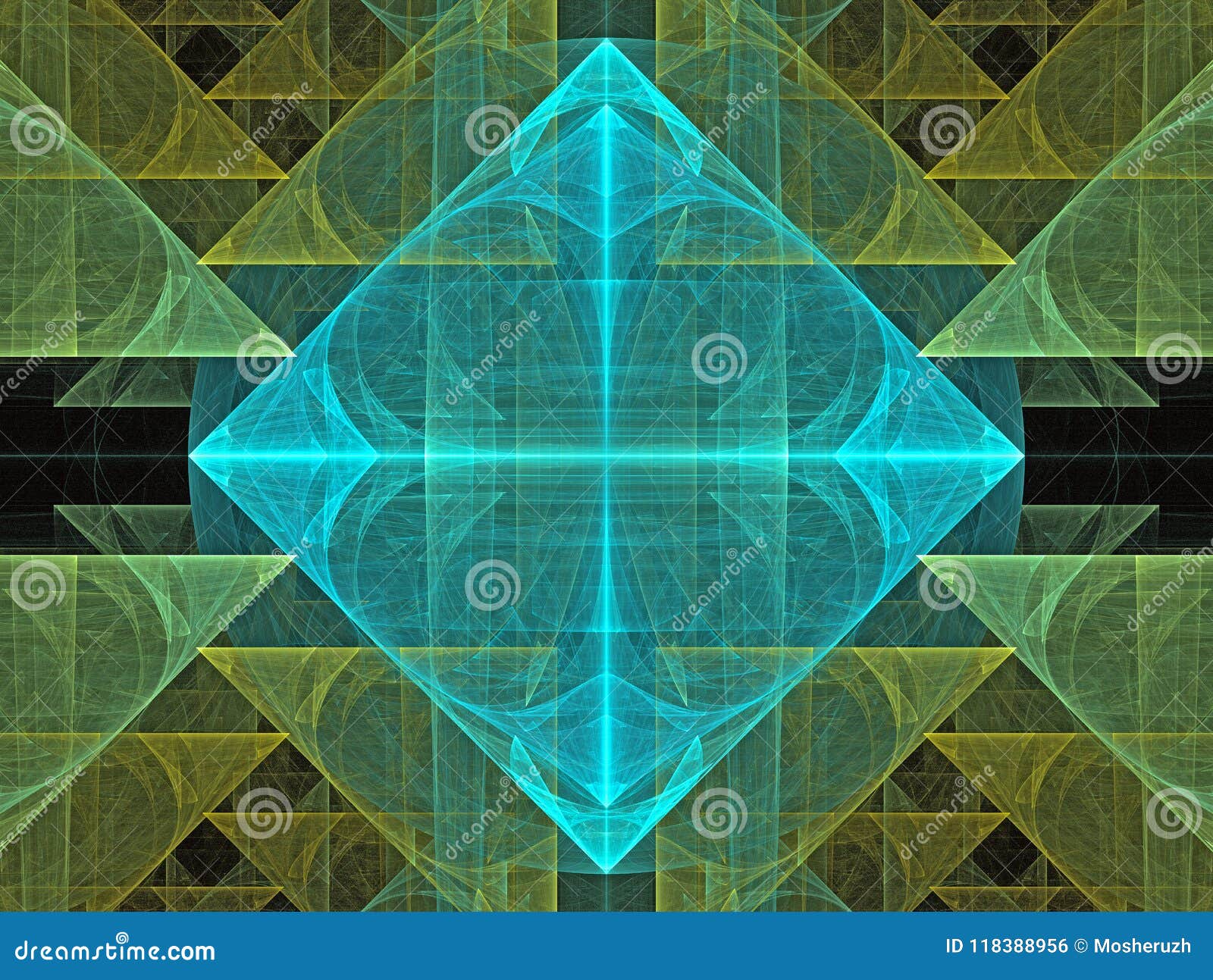 Geometric Patterns. Abstract Magic Energy Multicolored Fractal. 3D ...