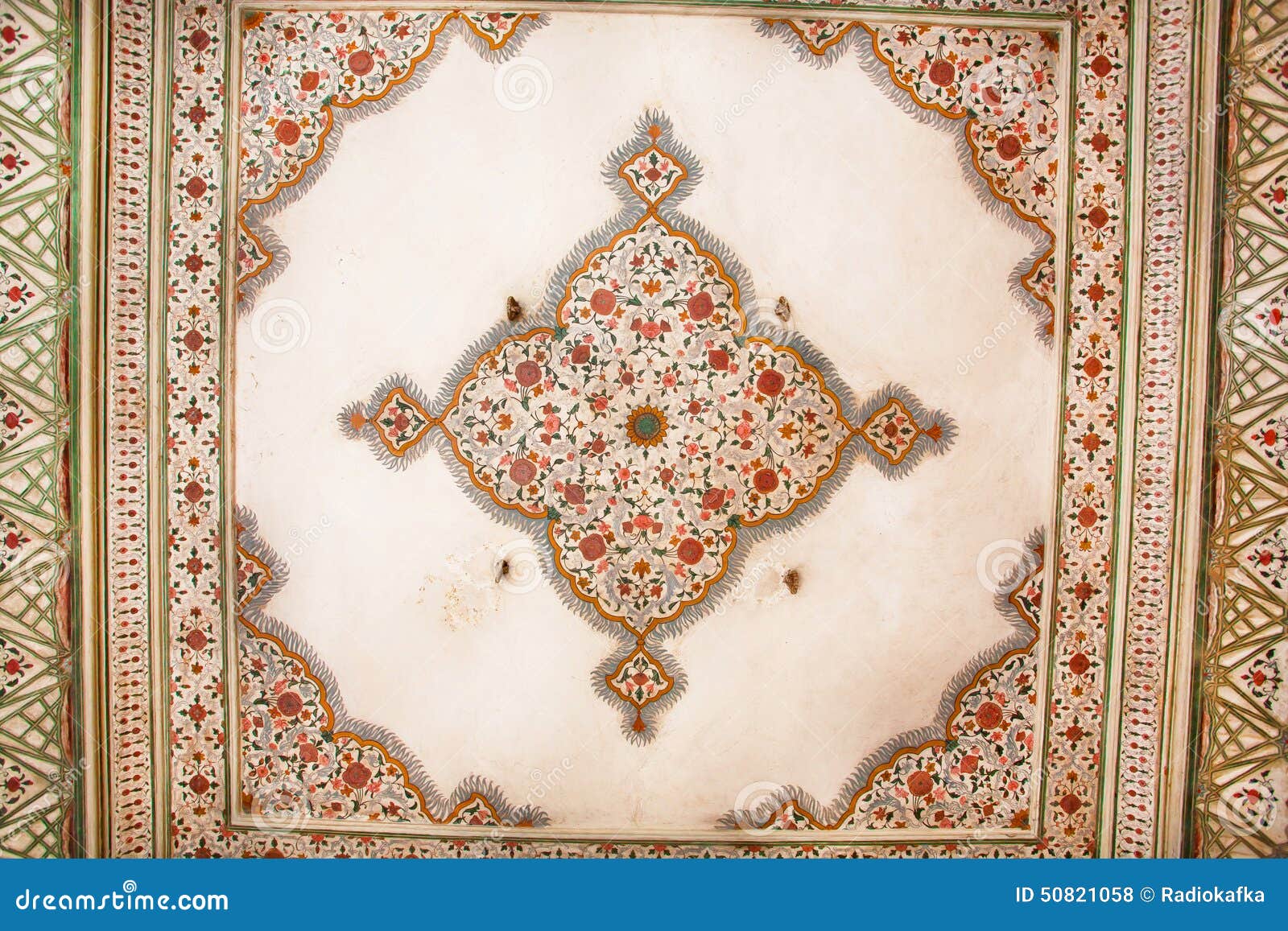 Geometric Patterns on the Ceiling of an Old Building in Indian Style ...