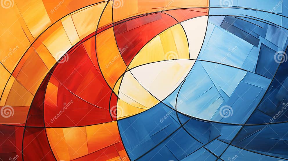 Geometric Patterns Floating in Outer Space Stock Illustration ...