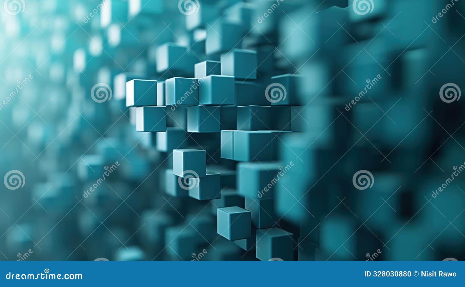 Geometric Patterns Floating in a Virtual Reality Space, Abstract ...