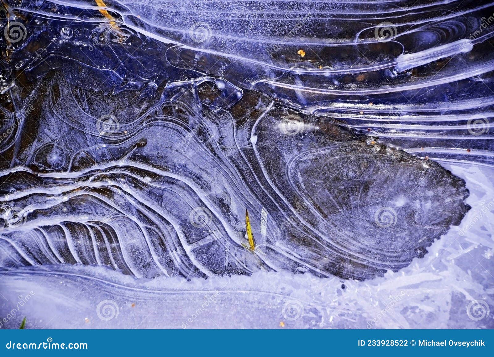 Geometric Patterns in Freezing Ice Stock Photo - Image of freeze ...