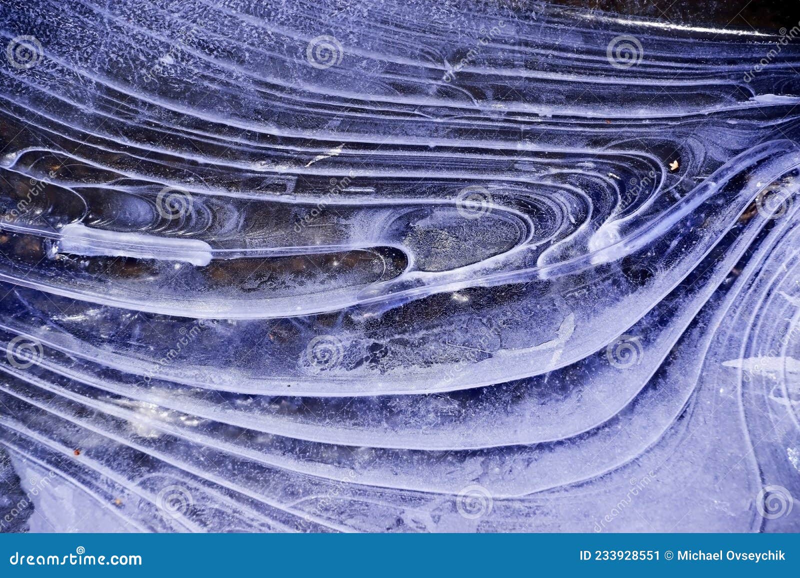 Geometric Patterns in Freezing Ice Stock Image - Image of frosted ...