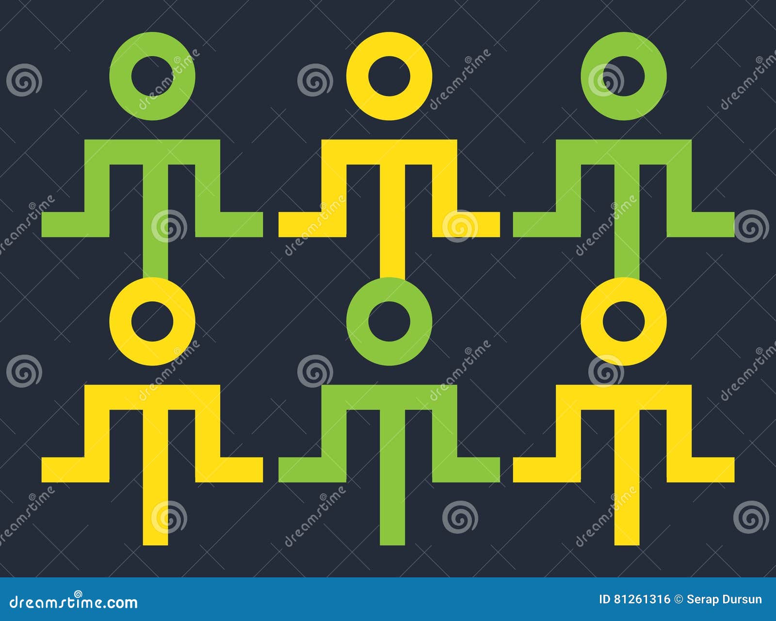 Geometric Patterns of Human Stock Vector - Illustration of connect ...