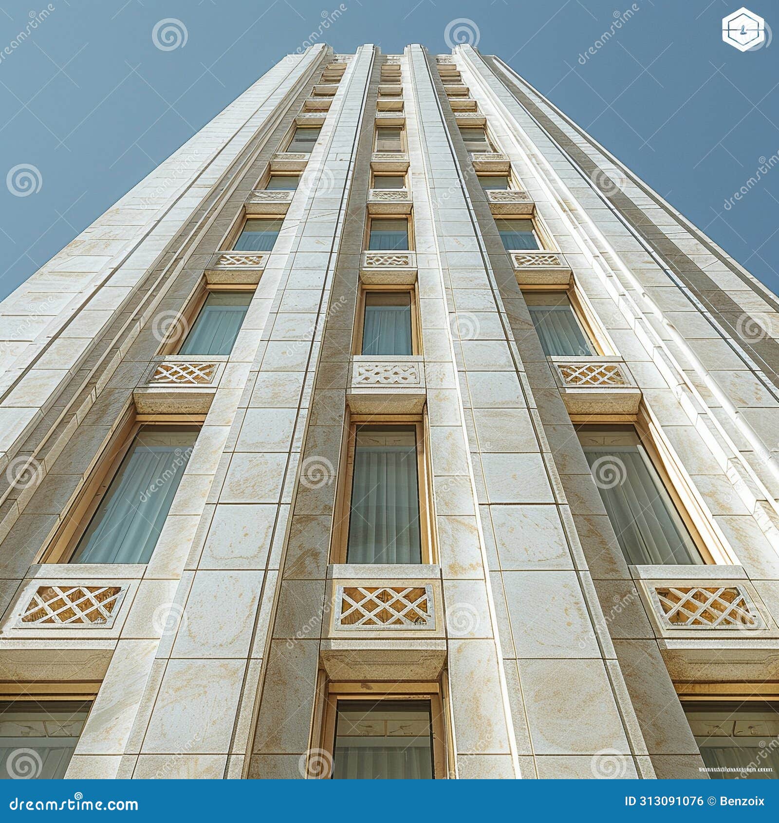 The Geometric Patterns of a Modern Skyscrapers Facade Stock Photo ...
