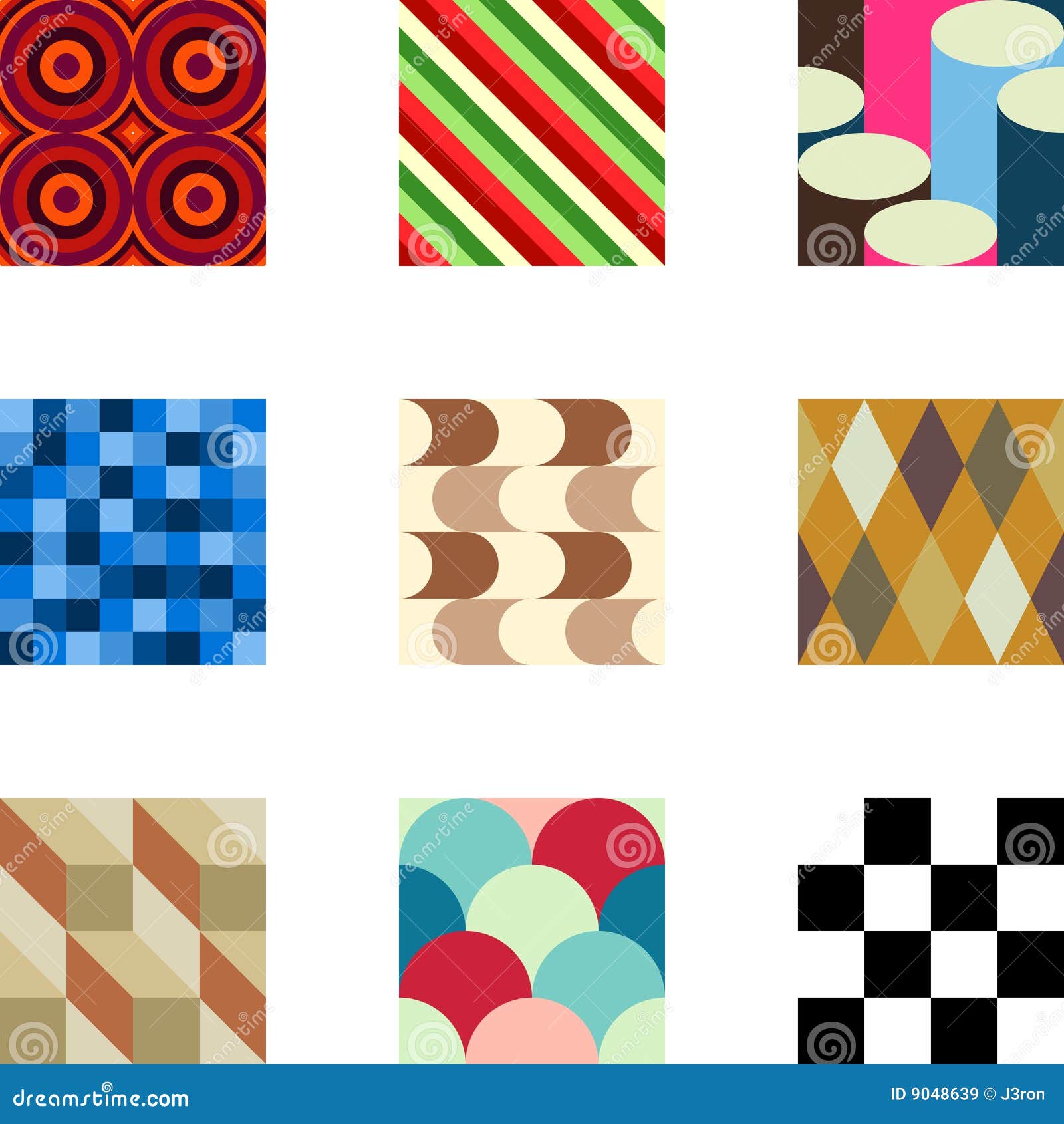 Geometric Patterns Set 2 stock vector. Illustration of circle - 9048639