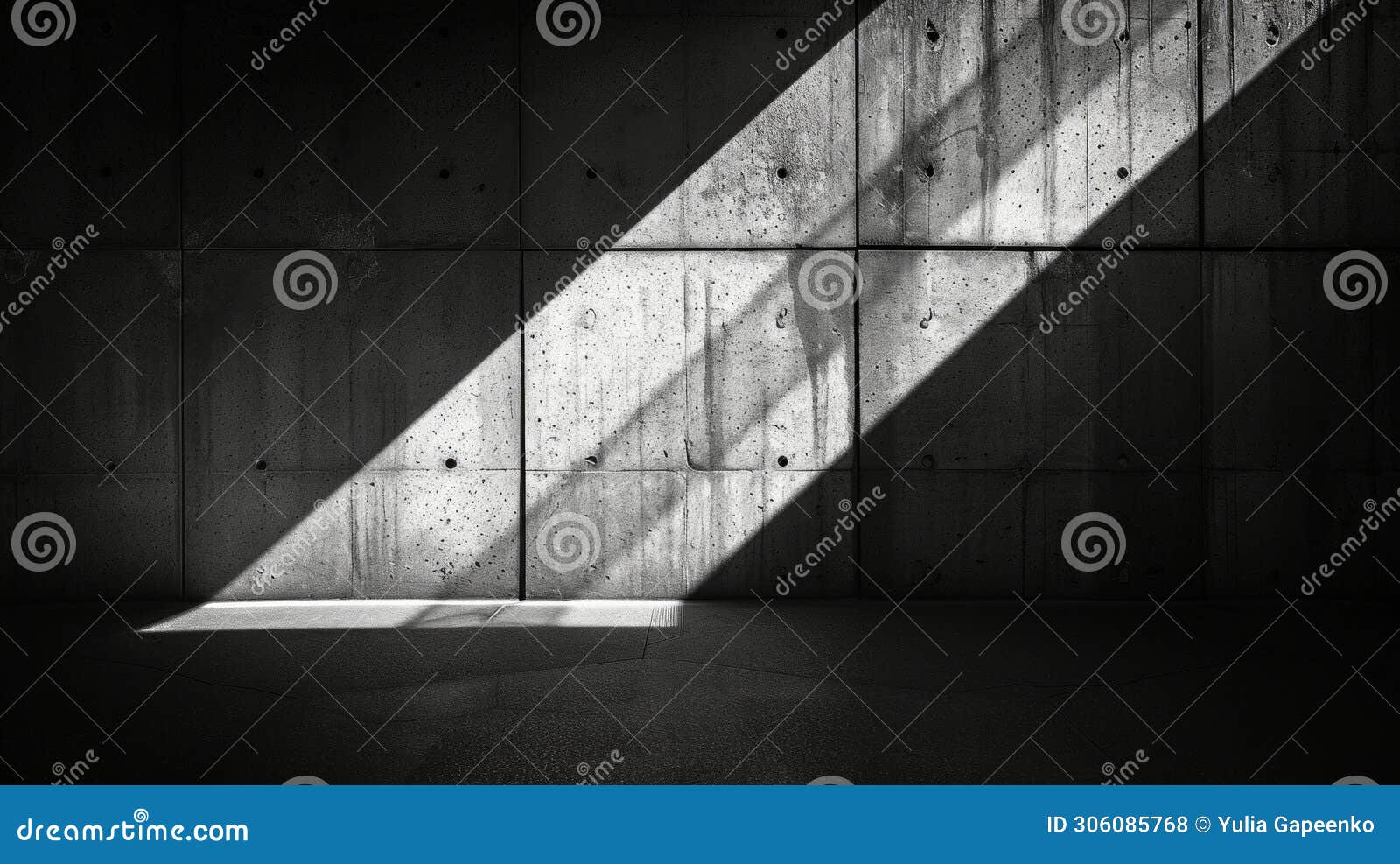 Geometric Patterns of Shadow and Light on a Concrete Surface, Evoking ...