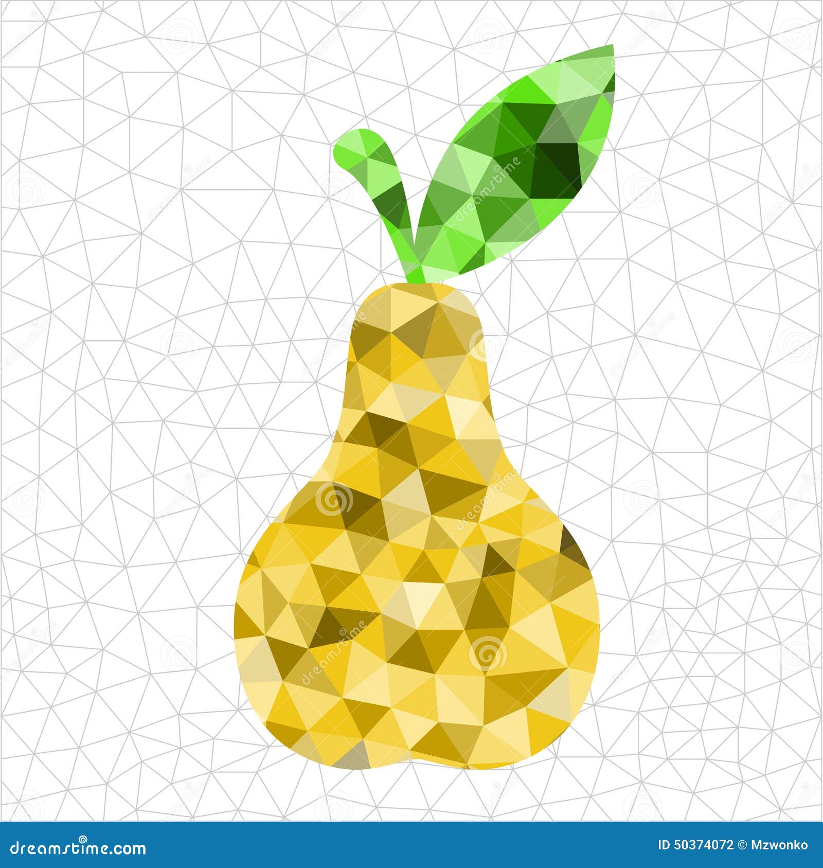 Geometric pear stock illustration. Illustration of fruit - 50374072