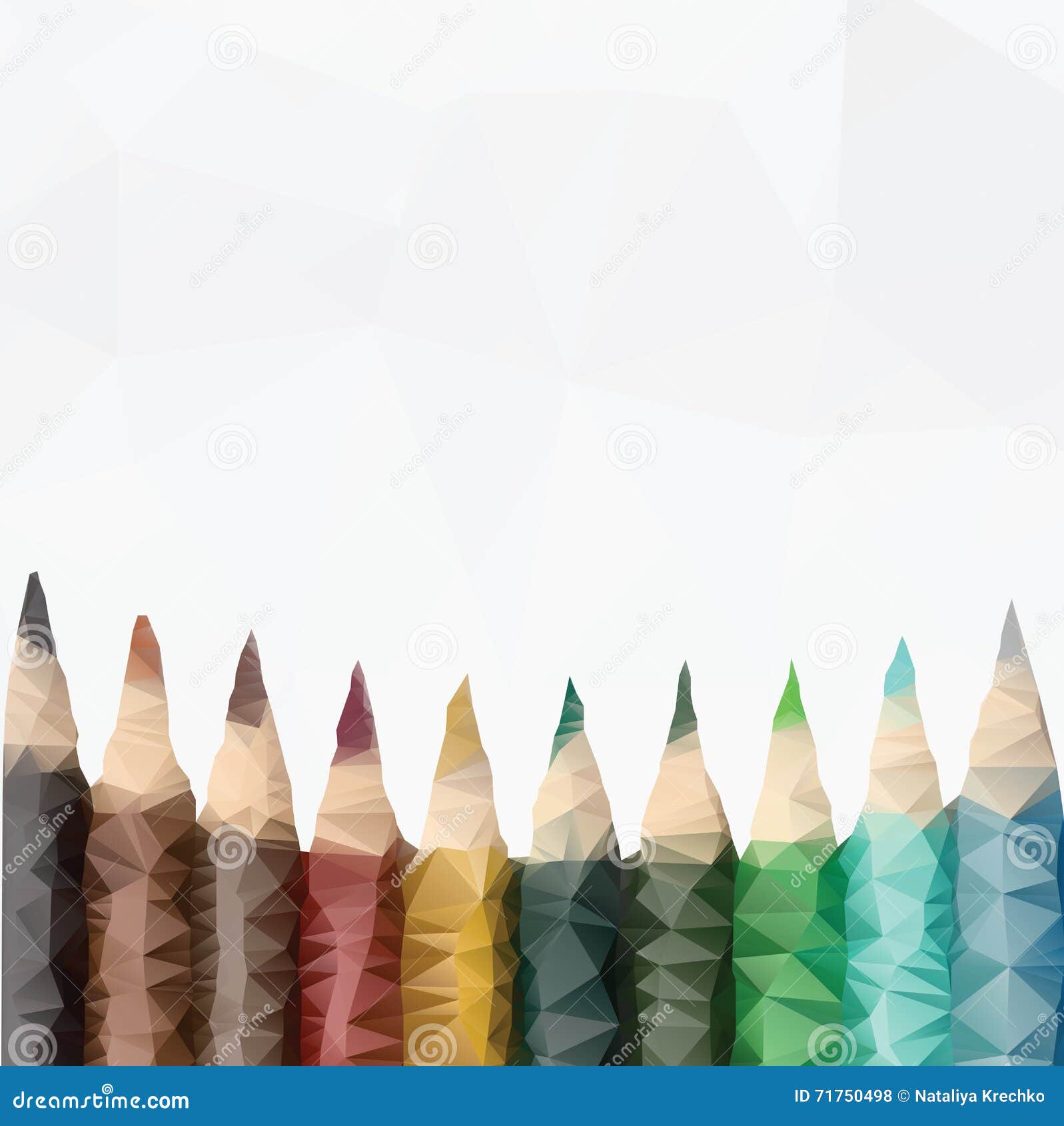 Geometric pencils vector stock vector. Illustration of geometric - 71750498
