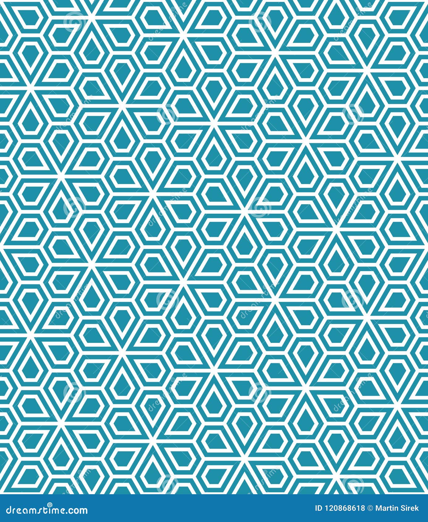 Geometric Pentagon Grid Seamless Floral Pattern Stock Vector ...