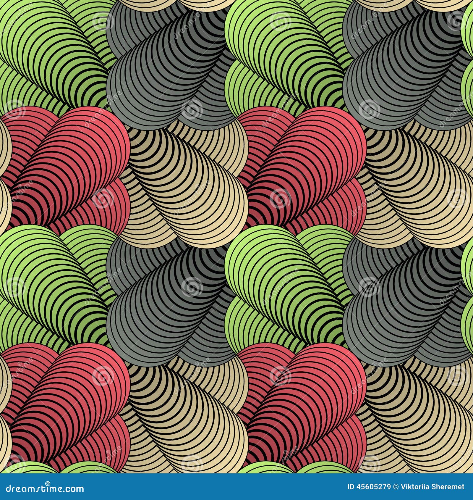 Geometric Petals Vector Seamless Pattern Stock Vector - Illustration of ...