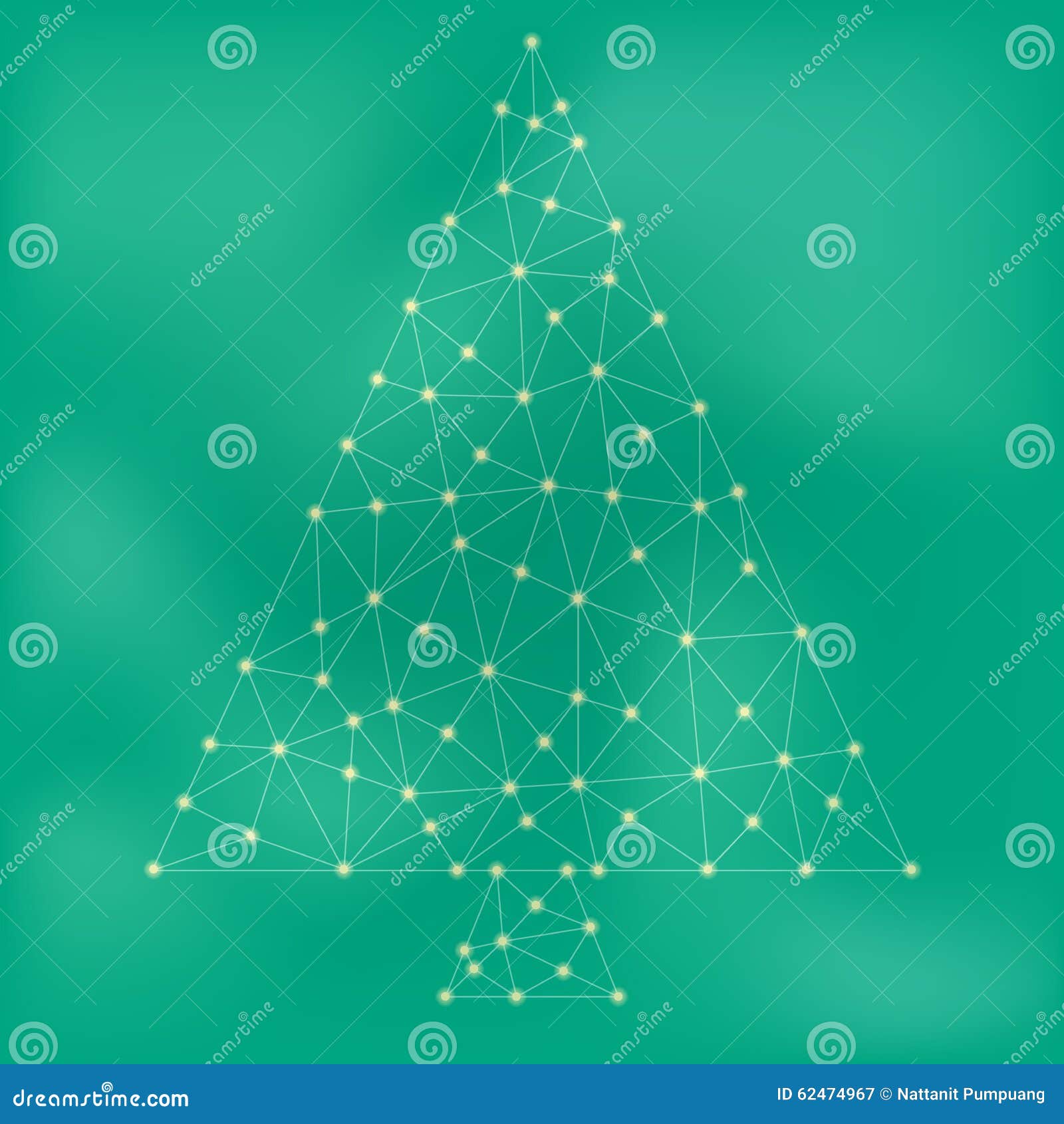 Geometric pine tree stock vector. Illustration of greeting - 62474967