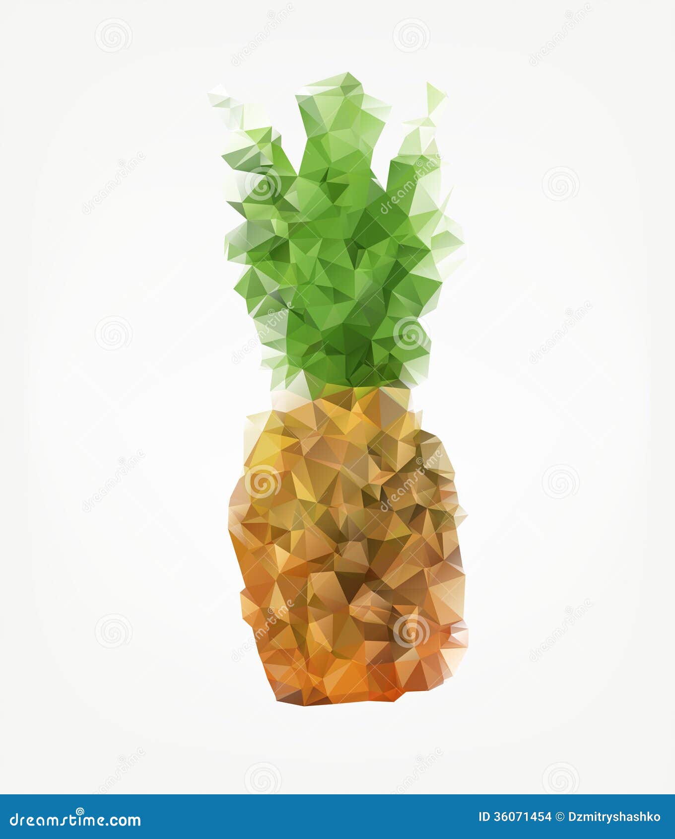Geometric pineapple stock vector. Illustration of element - 36071454
