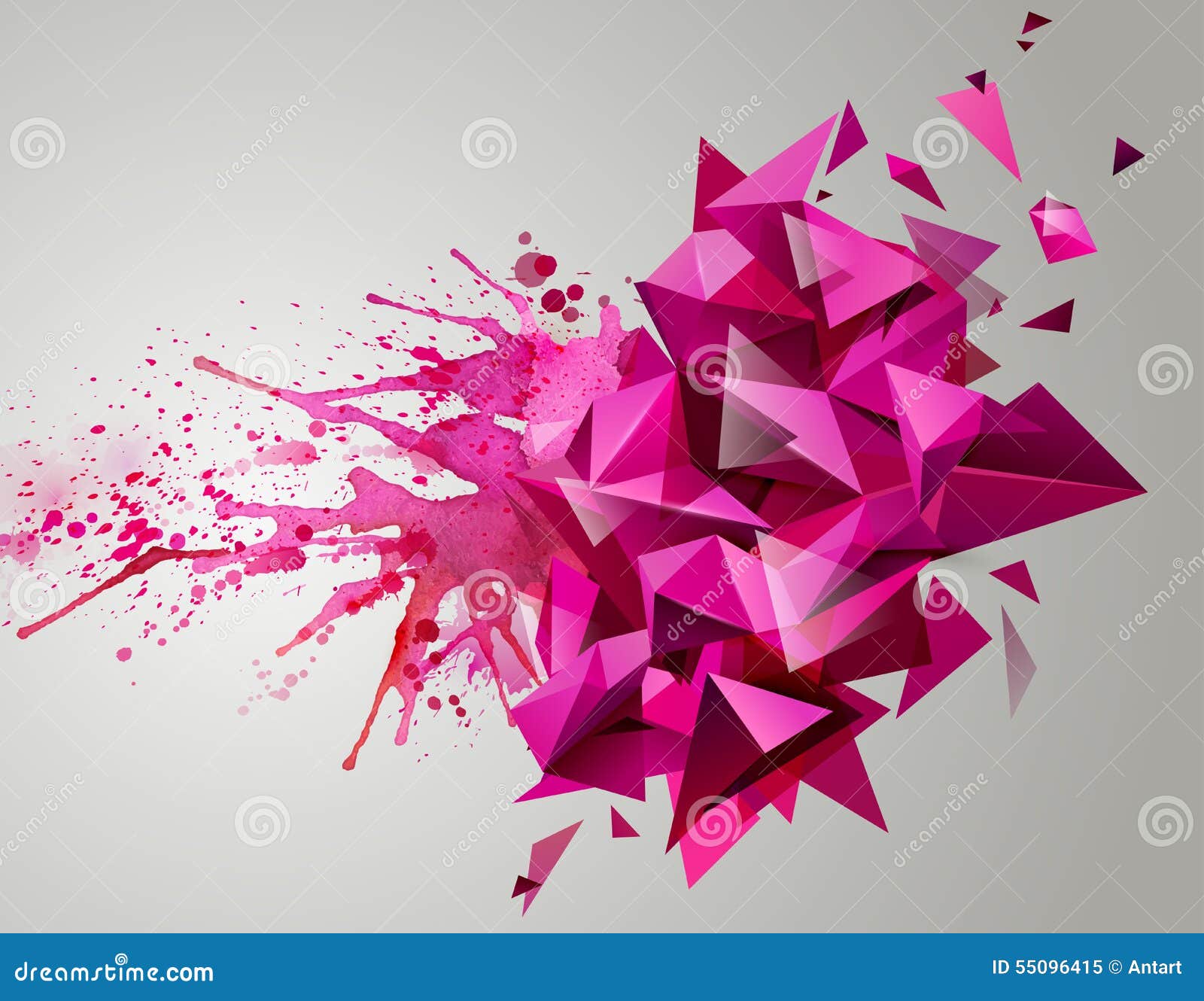 Geometric pink abstract stock vector. Illustration of presentation ...