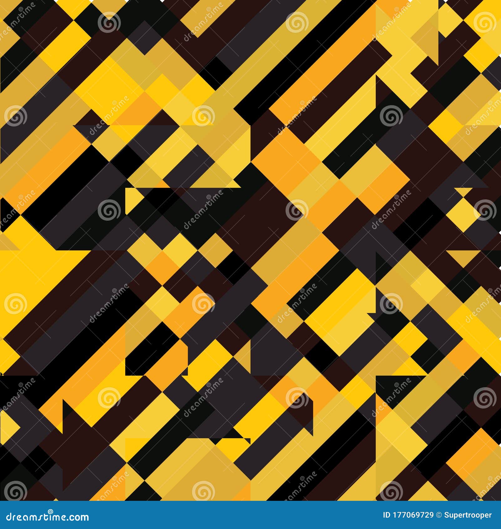 Geometric Pixelated Mosaic Pattern with Square Fragments Stock Vector ...