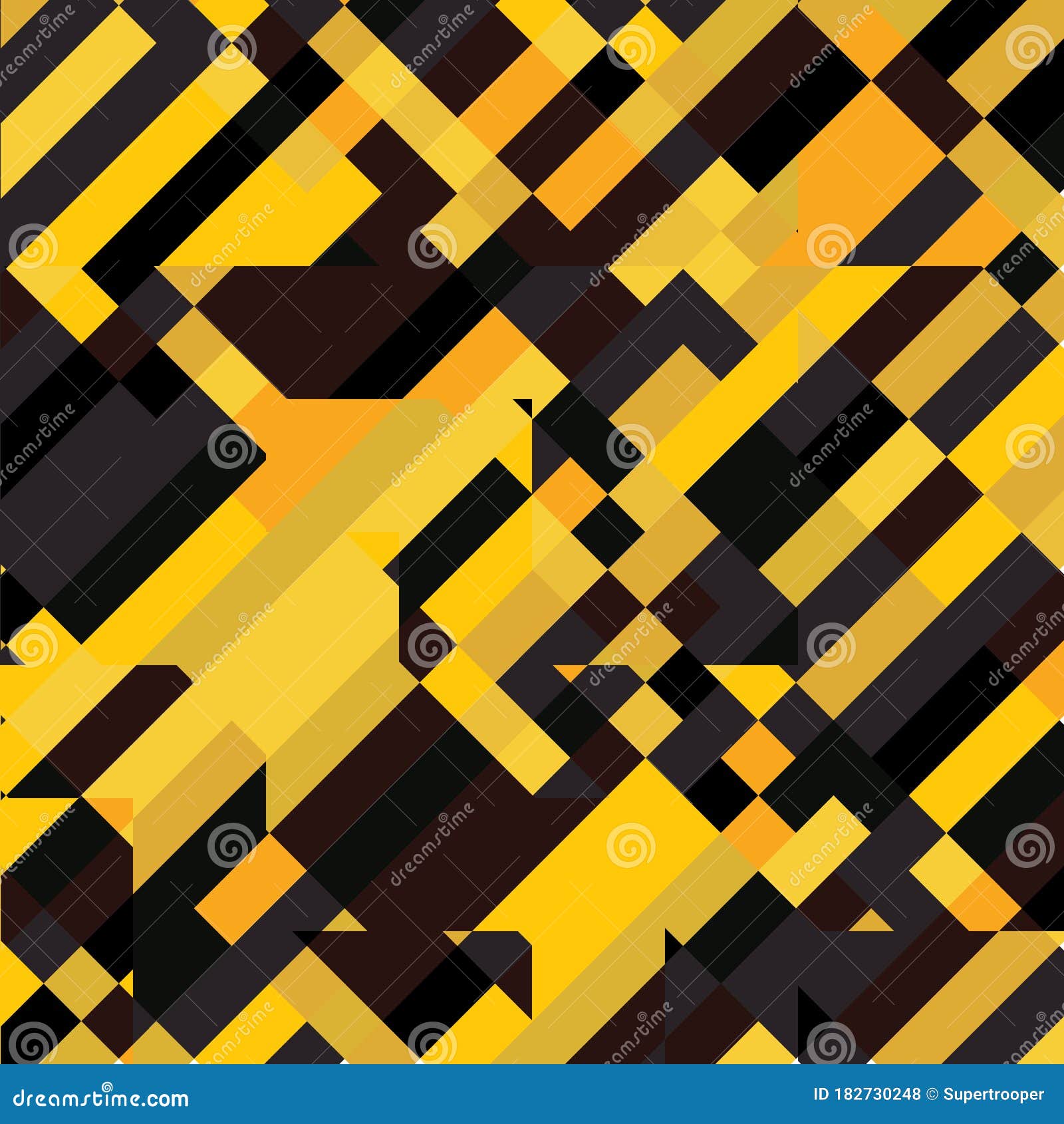 Geometric Pixelated Mosaic Pattern with Square Fragments Stock Vector ...