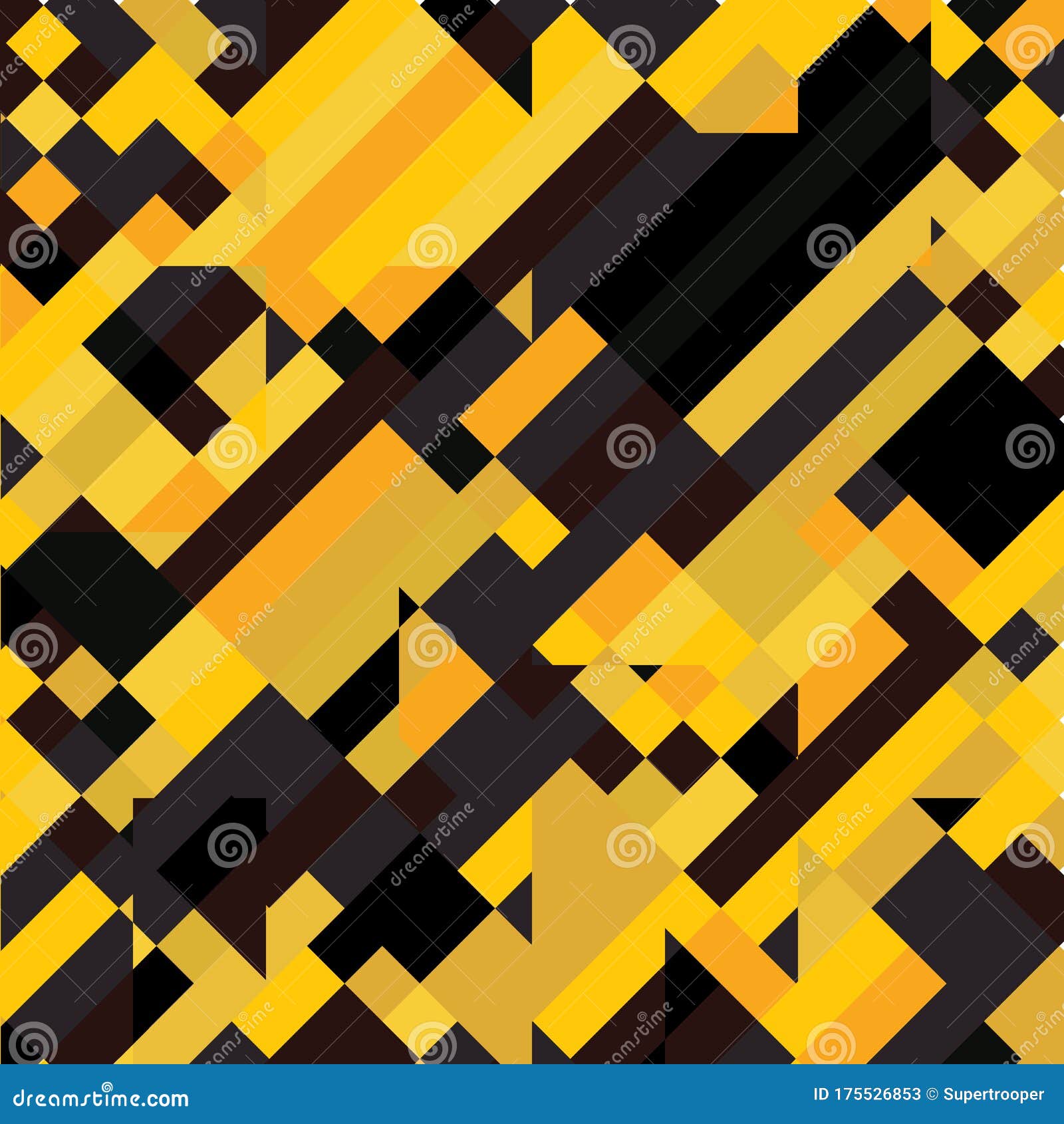 Geometric Pixelated Mosaic Pattern with Square Fragments Stock ...