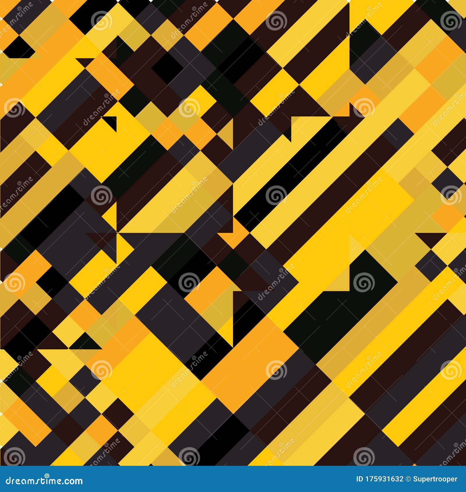 Geometric Pixelated Mosaic Pattern with Square Fragments Stock ...