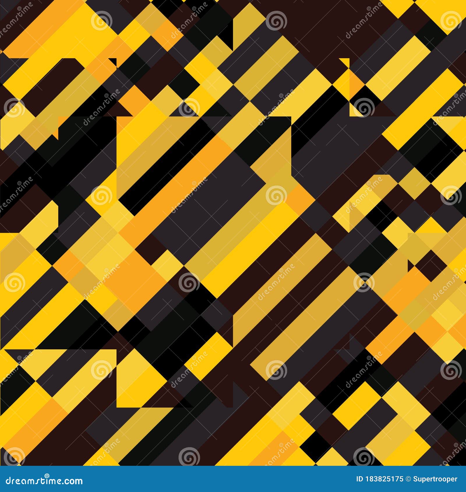 Geometric Pixelated Mosaic Pattern with Square Fragments Stock ...