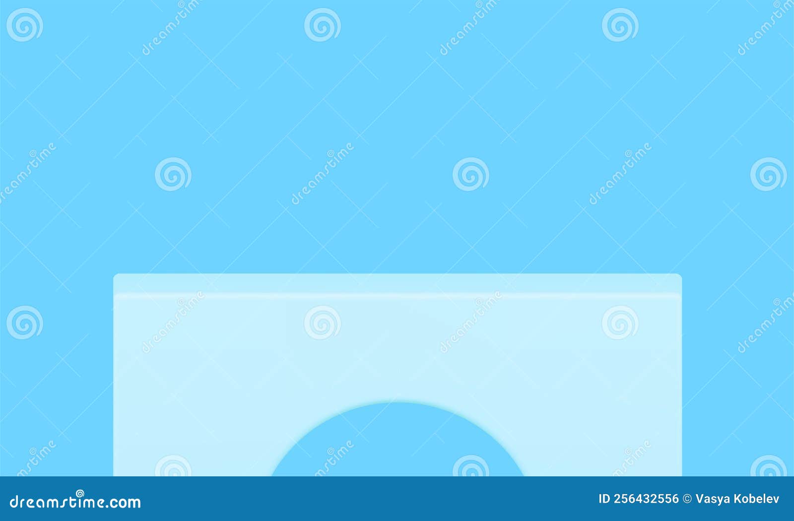 Geometric Platform Blue Arch Foundation Showcase Pedestal 3d Design ...