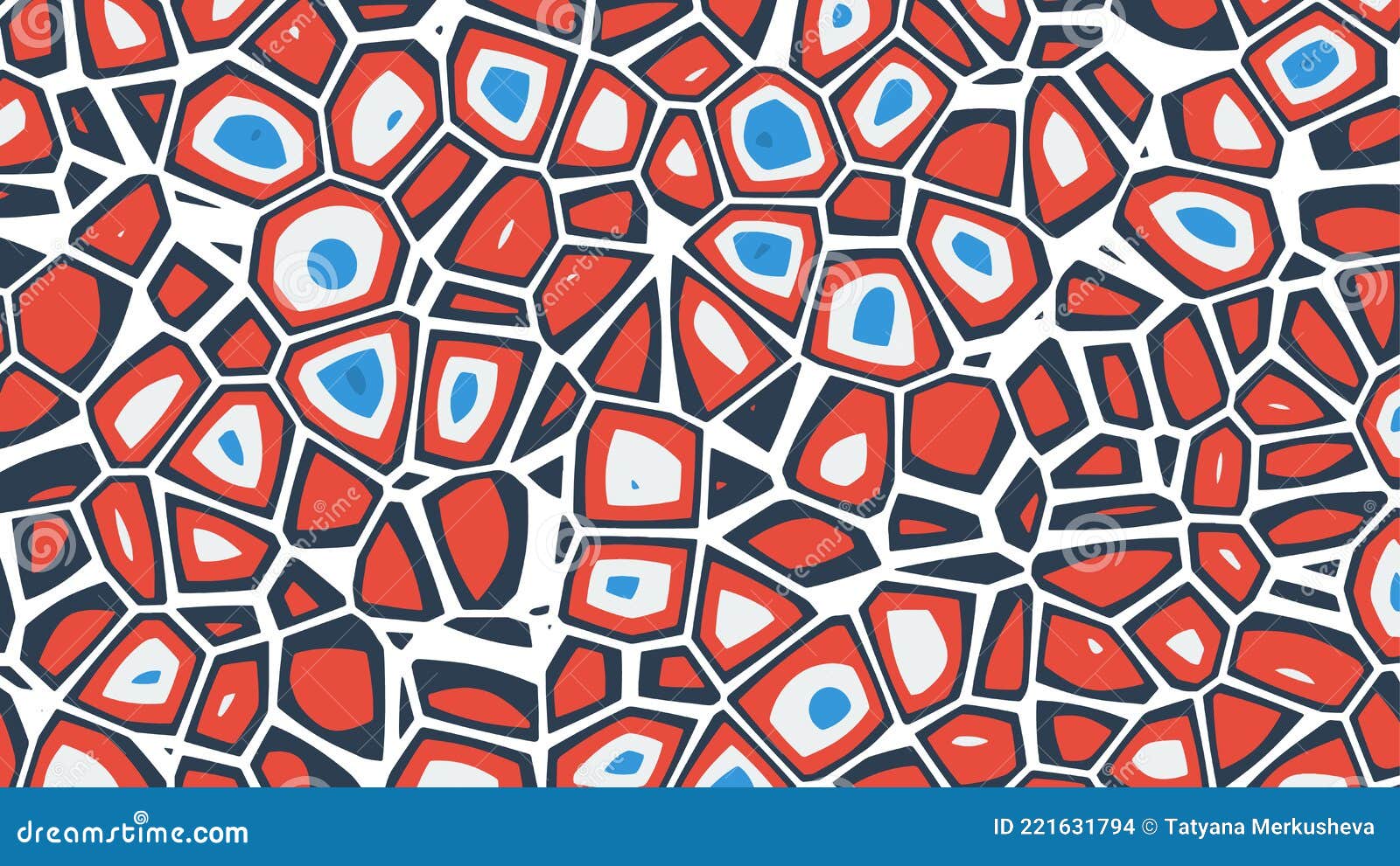 Geometric Poligonal Cells, Abstract Mosaic Background. Vector ...