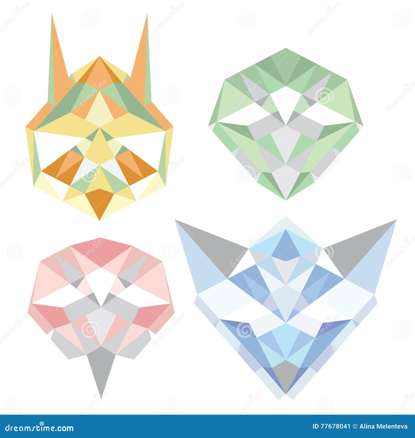 Geometric polygon animals stock vector. Illustration of polygonal ...