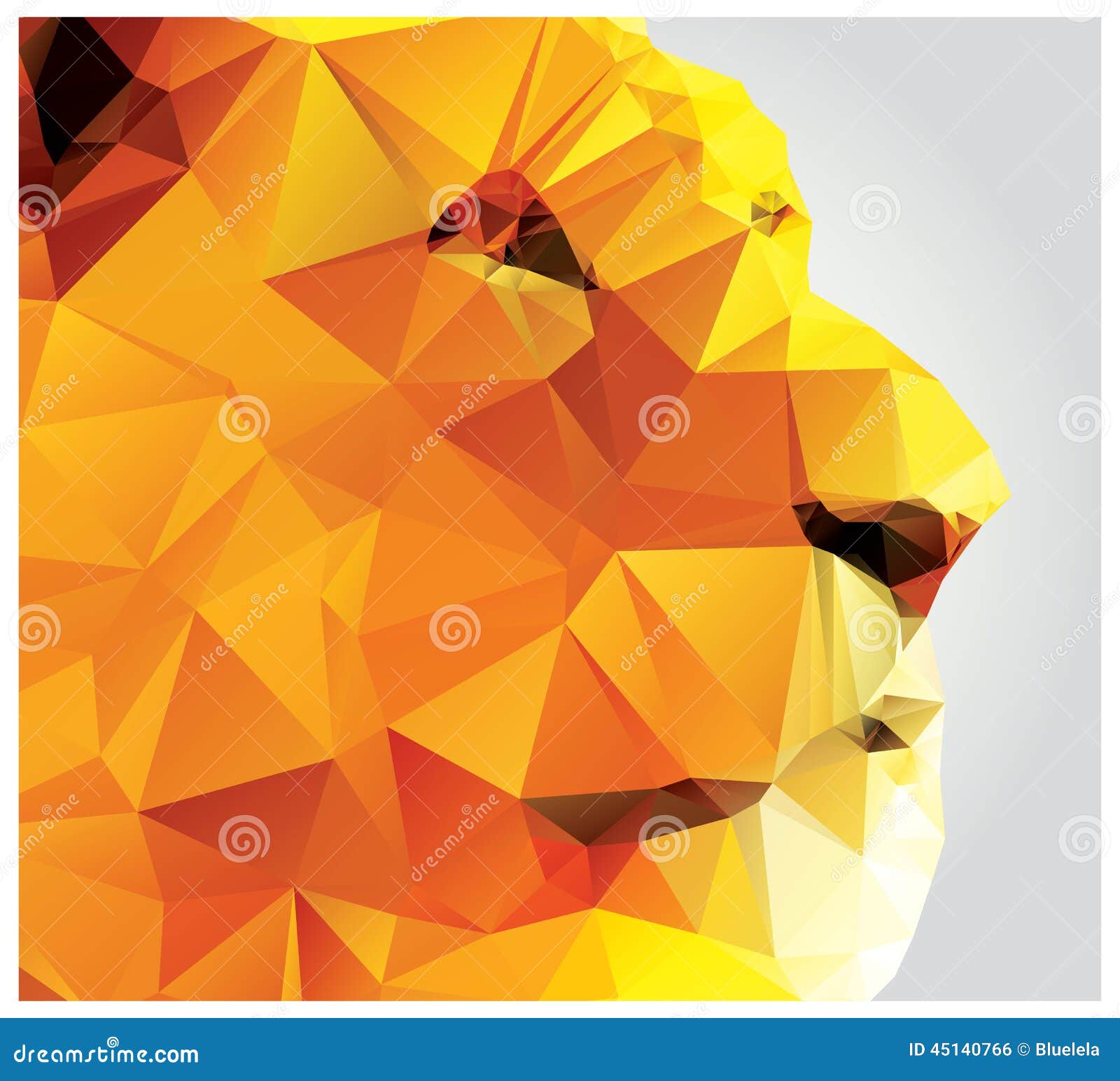 Geometric Polygon Lion Head, Triangle Pattern Stock Vector ...