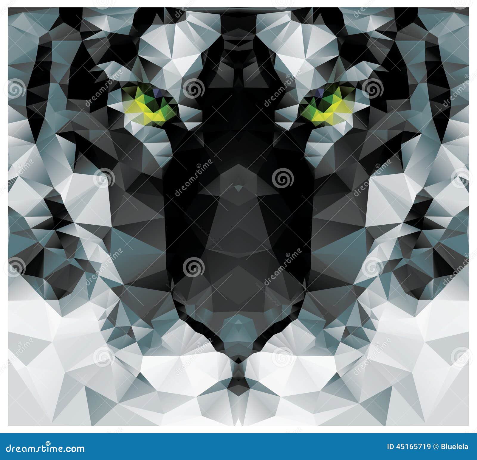Geometric Polygon White Tiger Head, Triangle Pattern Design Stock ... Geometric Polygon White Tiger Head, Triangle Pattern Design Stock ...