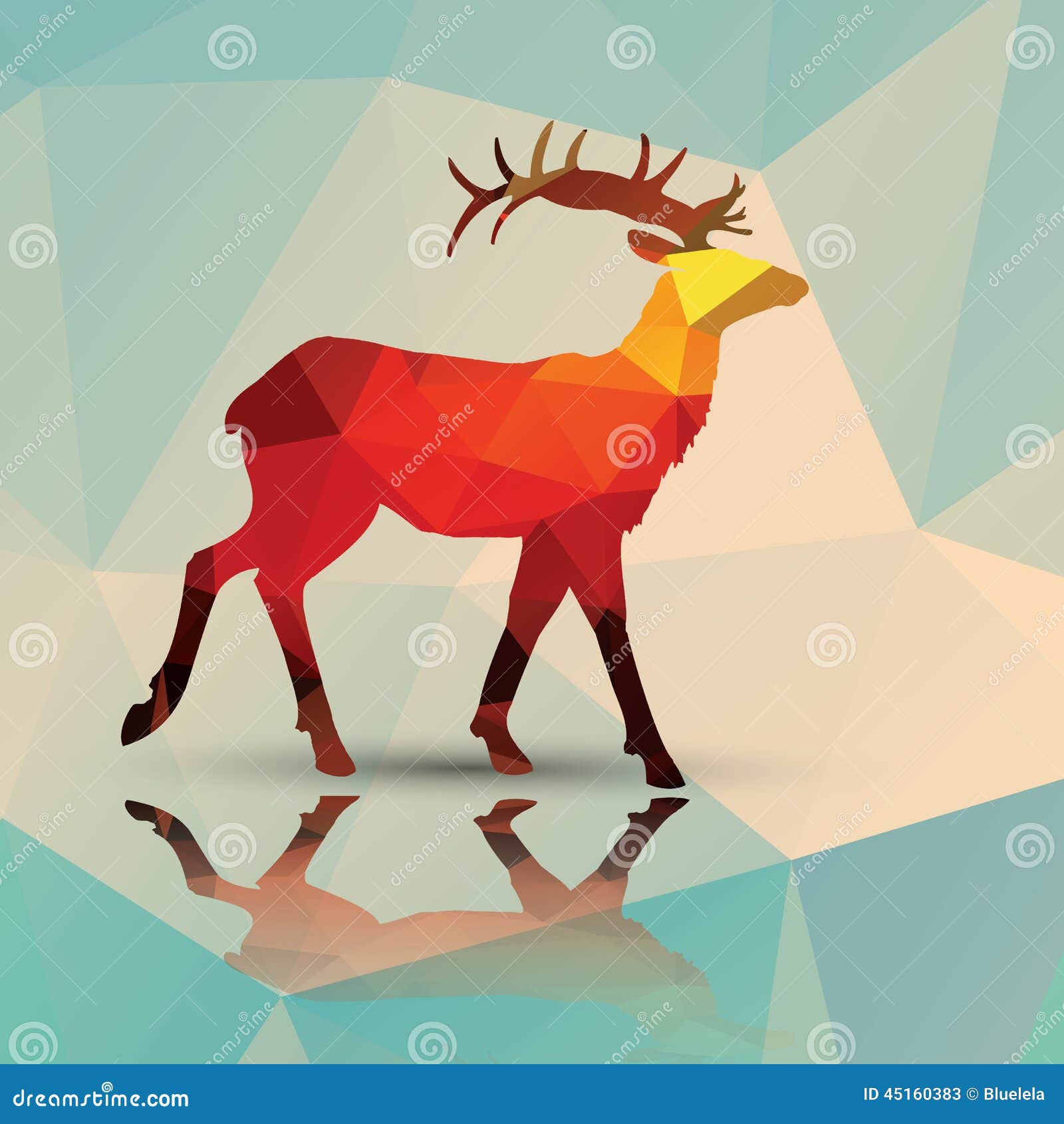 Geometric Polygonal Deer, Pattern Design Stock Vector - Illustration of ...