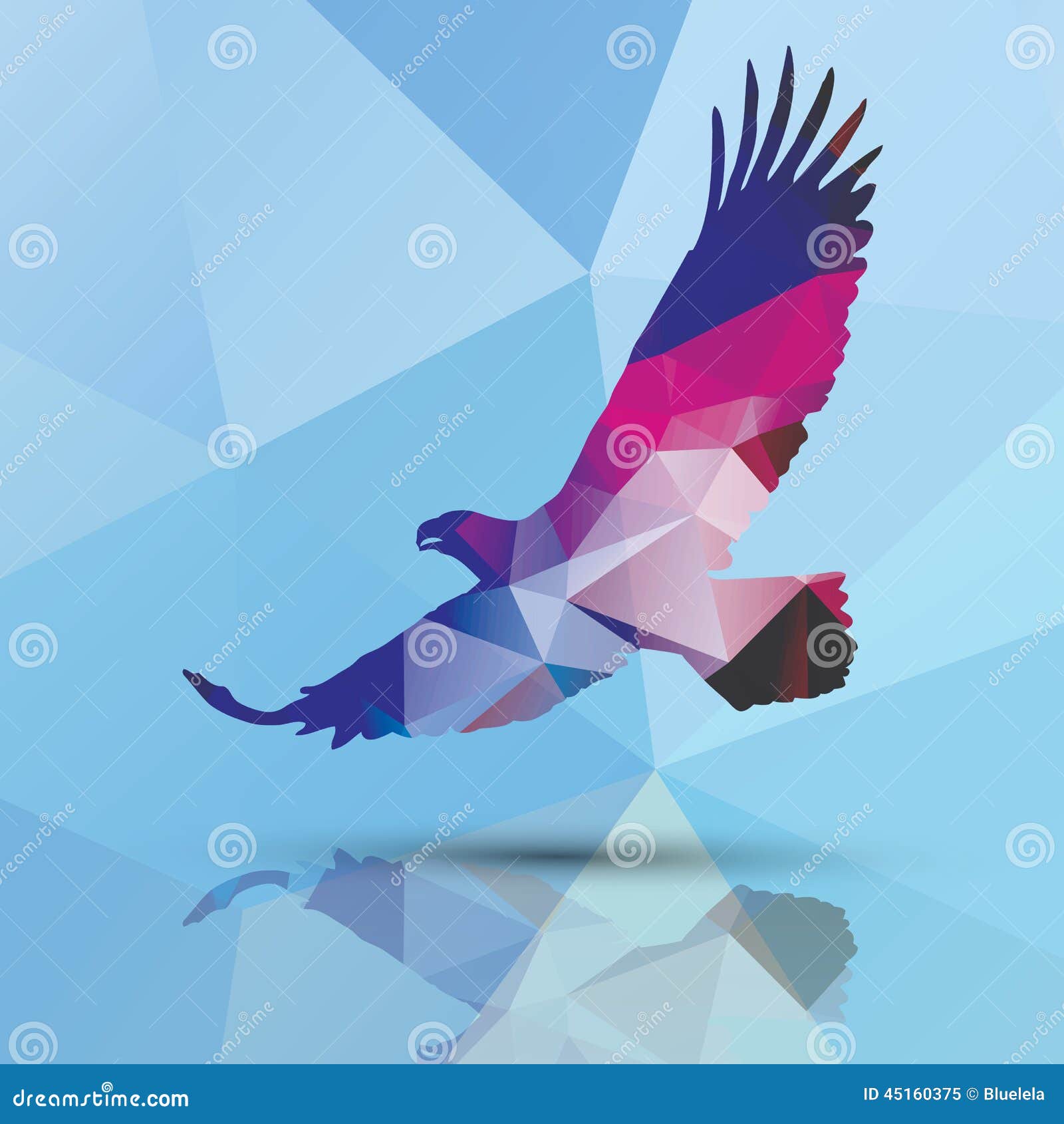 Geometric Polygonal Eagle, Pattern Design Stock Vector - Illustration ...